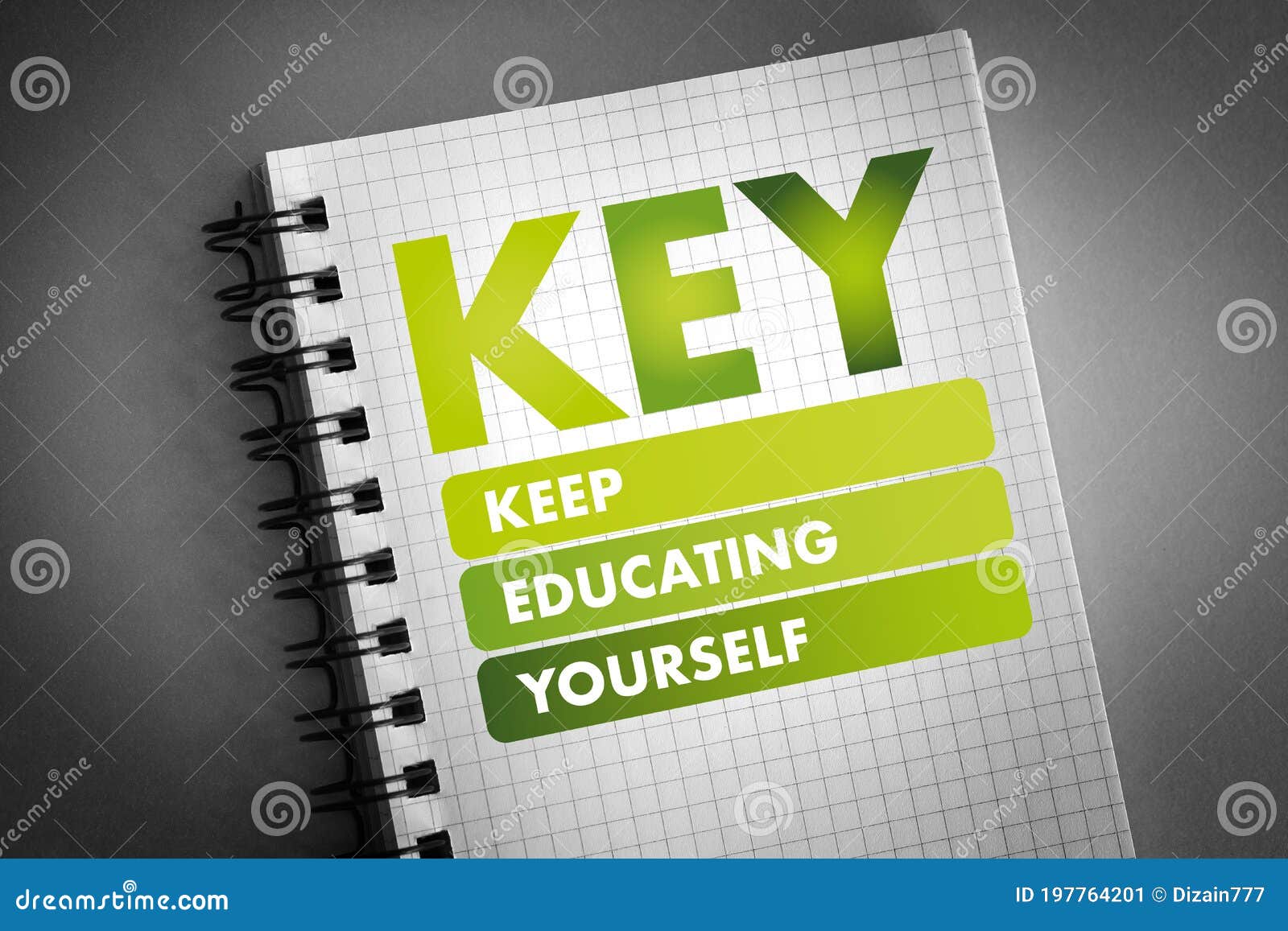 KEY Acronym - KEEP EDUCATING YOURSELF. Educational Concept With ...