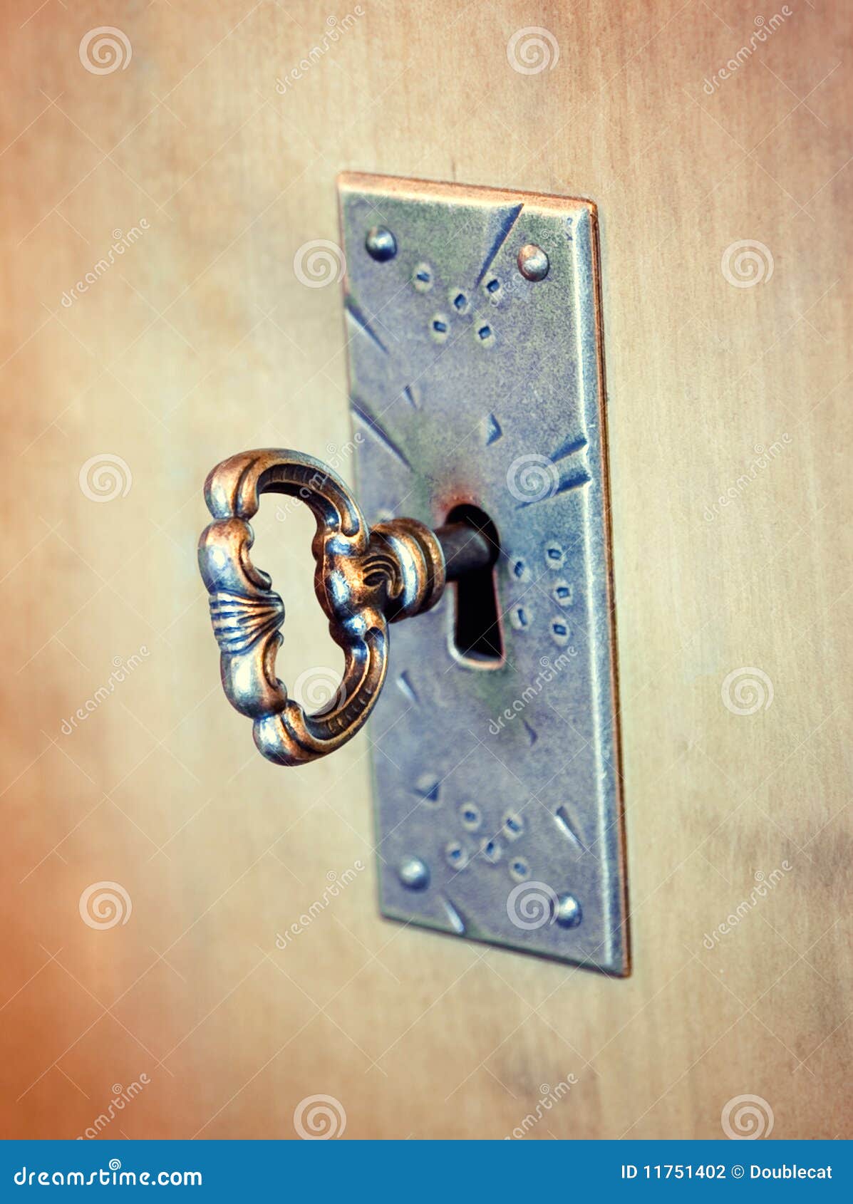 A key in a keyhole stock photo. Image of opening, doorway - 11751402
