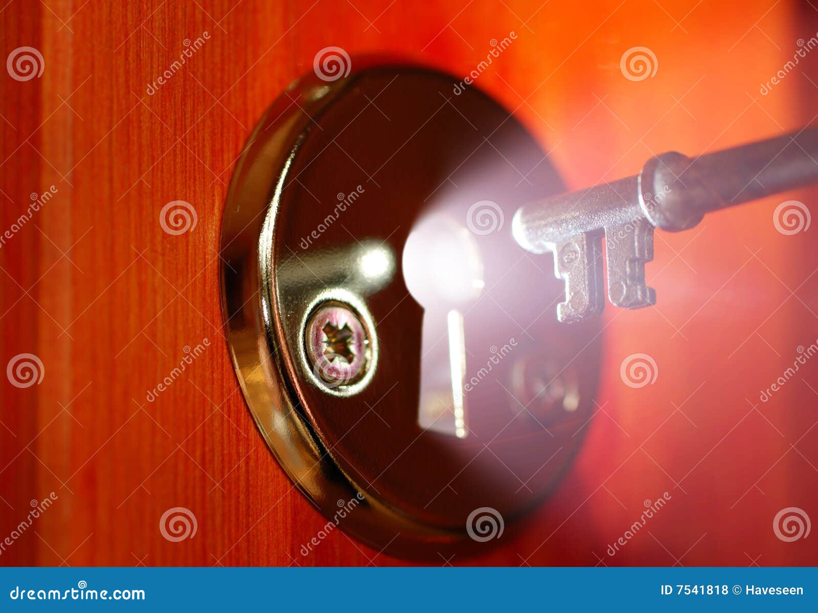 Key and keyhole stock photo. Image of business, shiny - 7541818