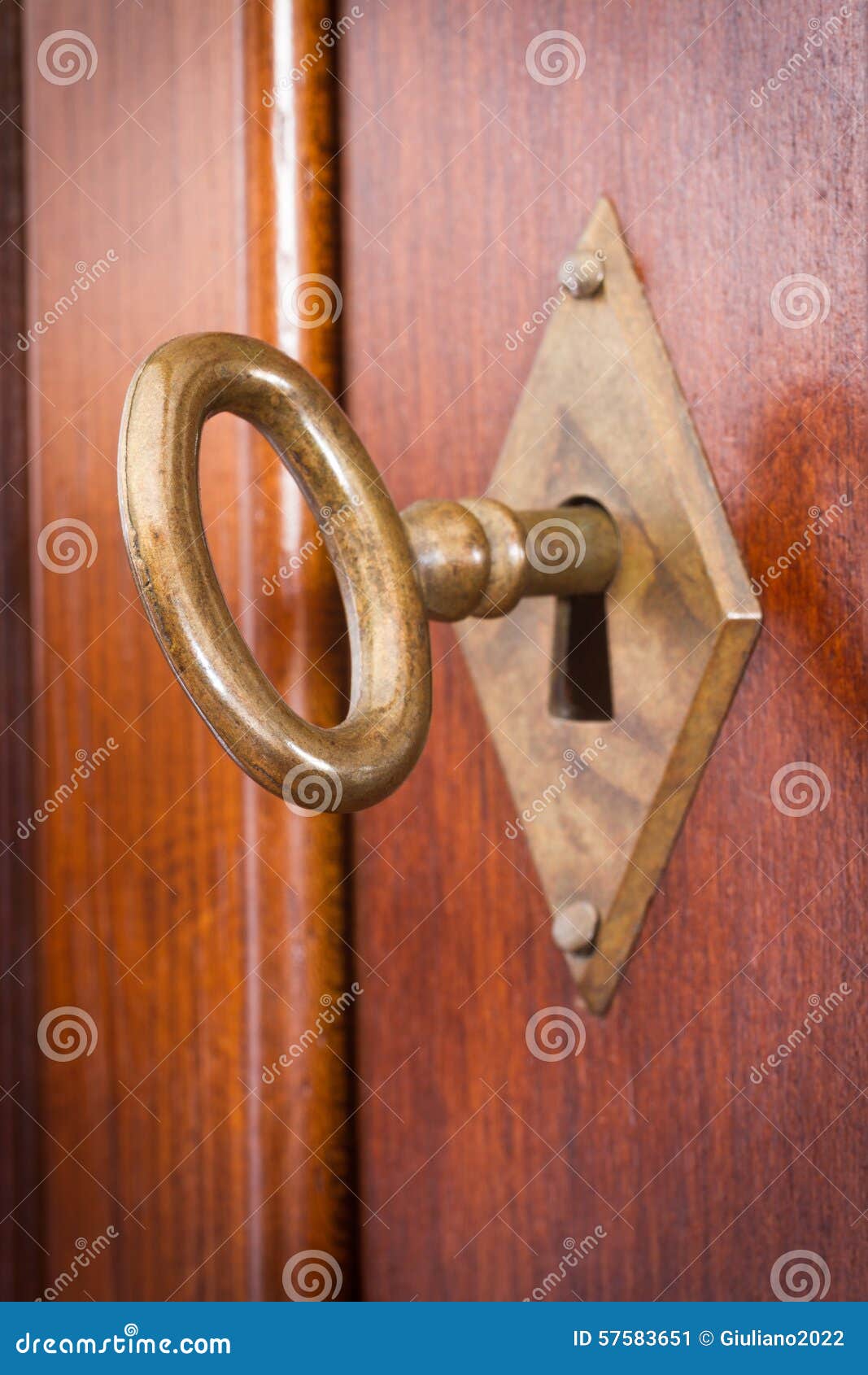 Key in a keyhole stock image. Image of shutter, weathered - 57583651