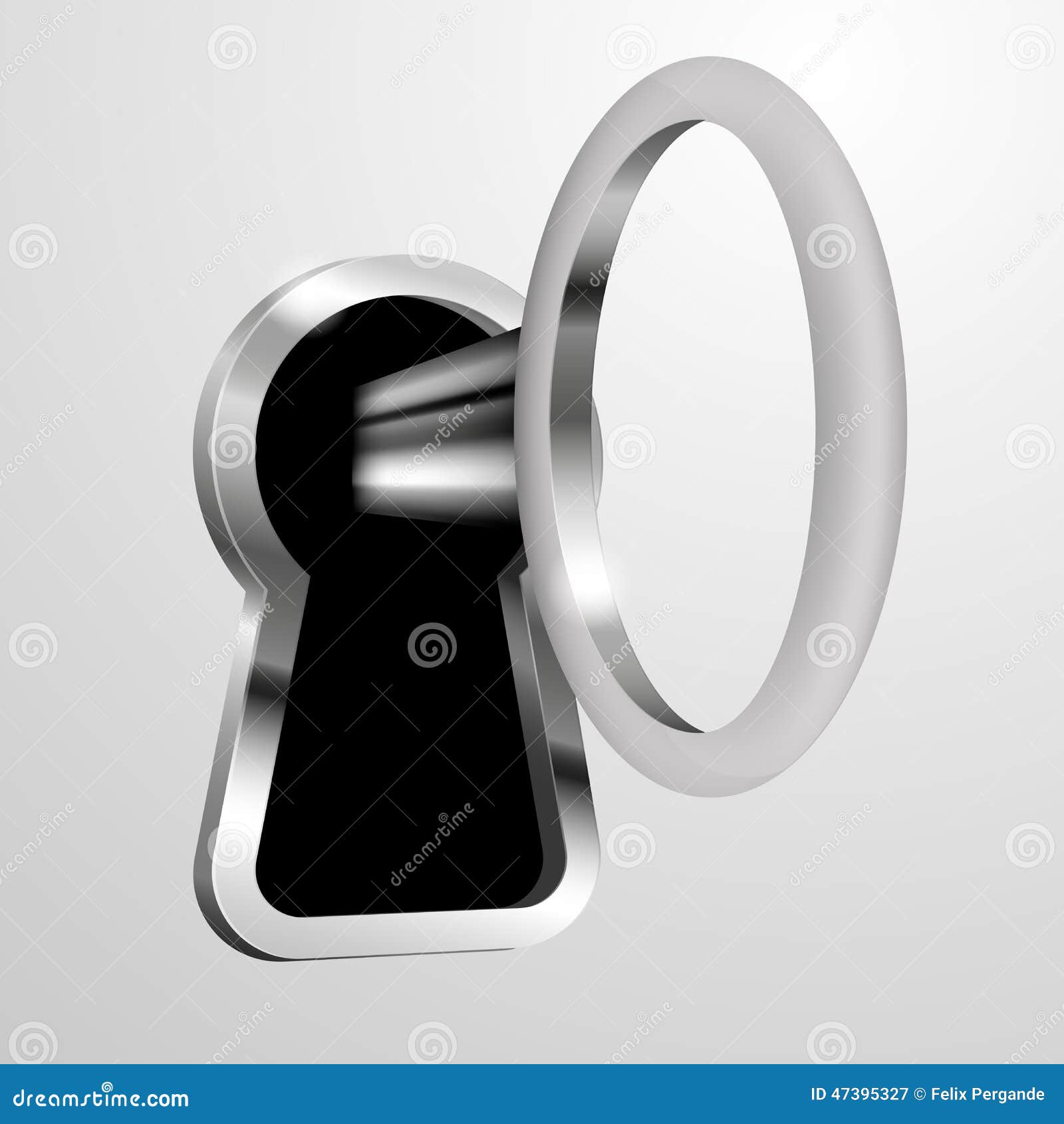 Key in keyhole stock illustration. Illustration of closeup - 47395327