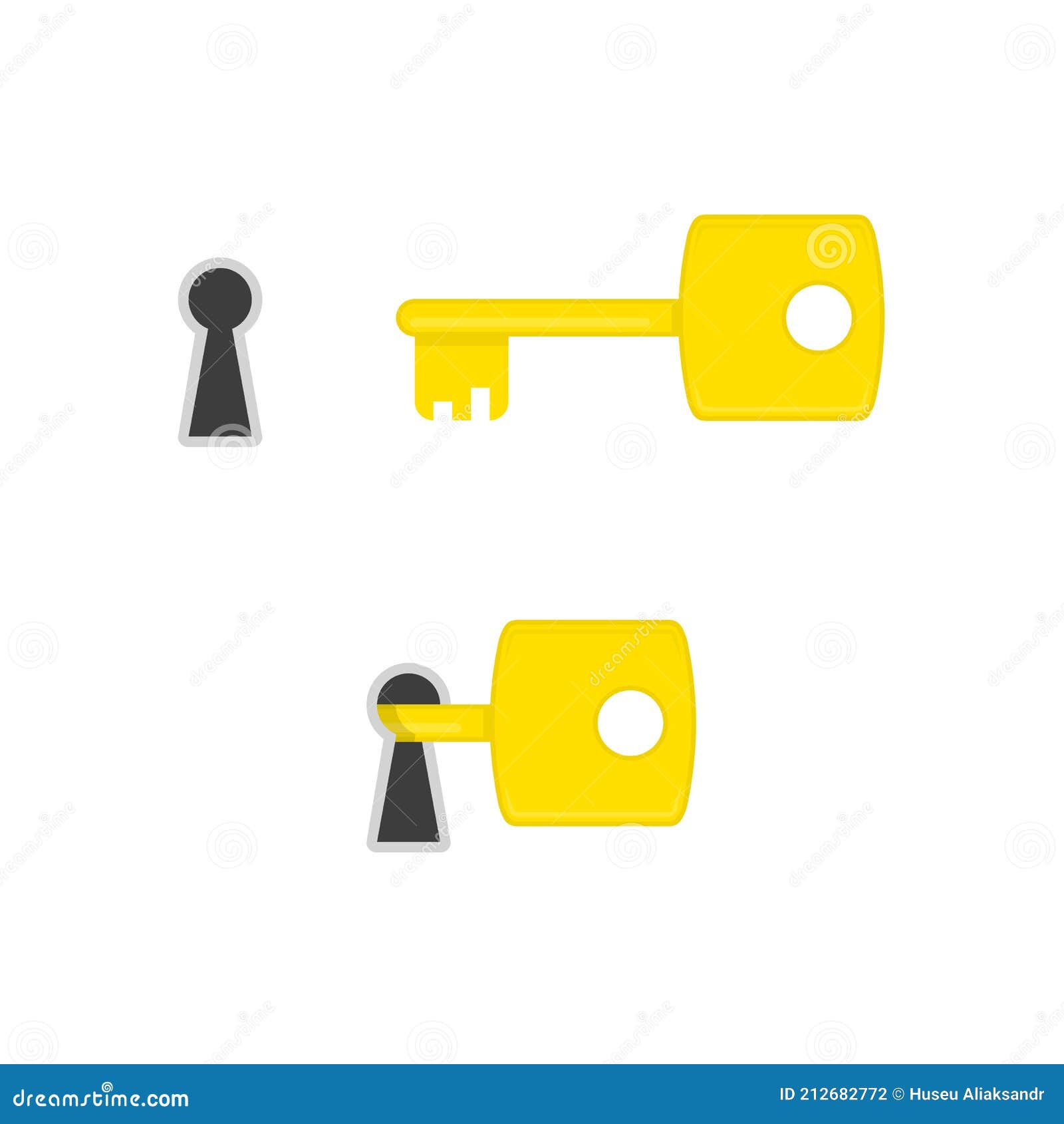 Key and keyhole. stock vector. Illustration of modern - 212682772
