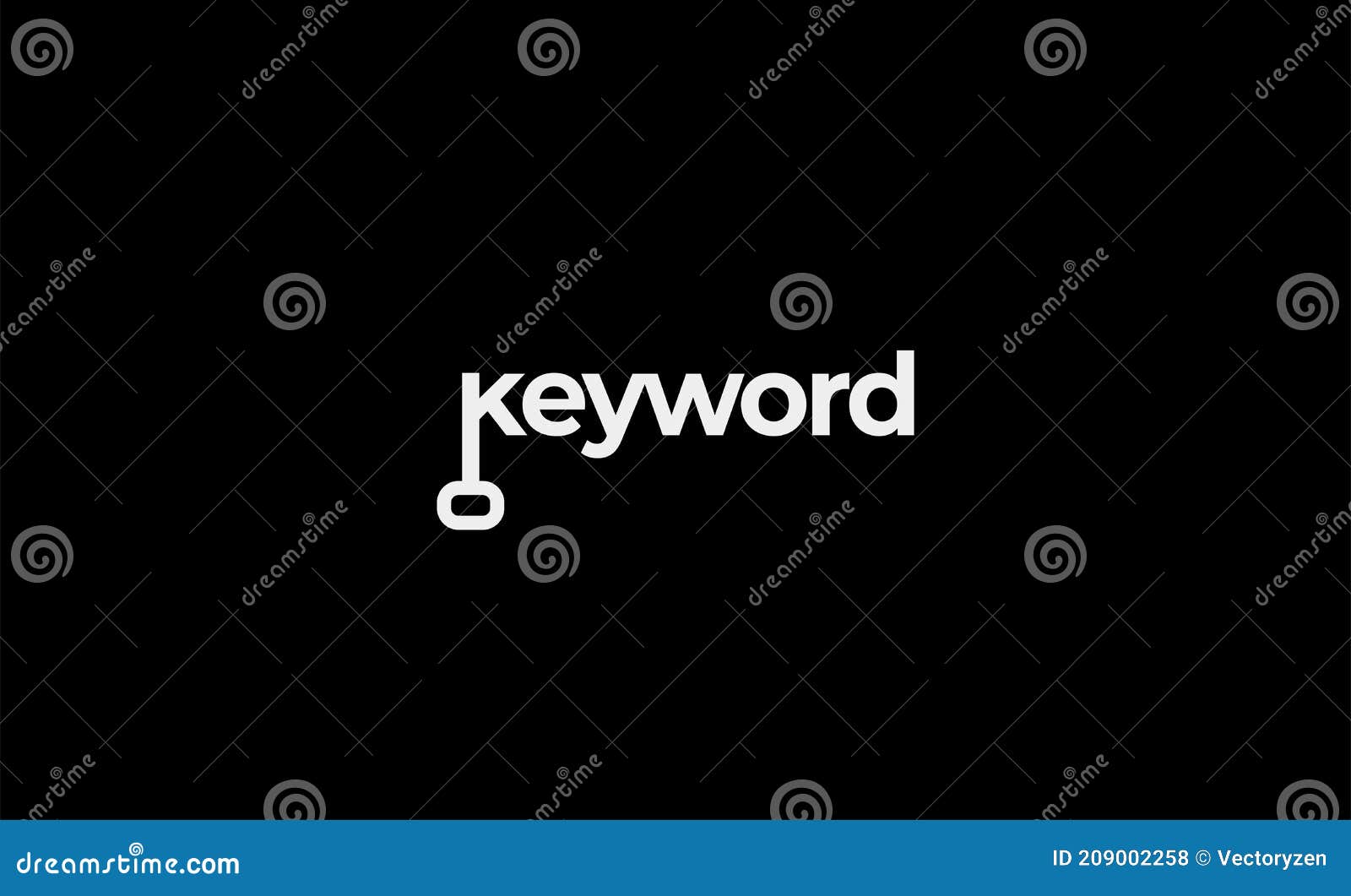 Key Keyword Logo Text Vector Design Icon Illustration Stock Vector ...