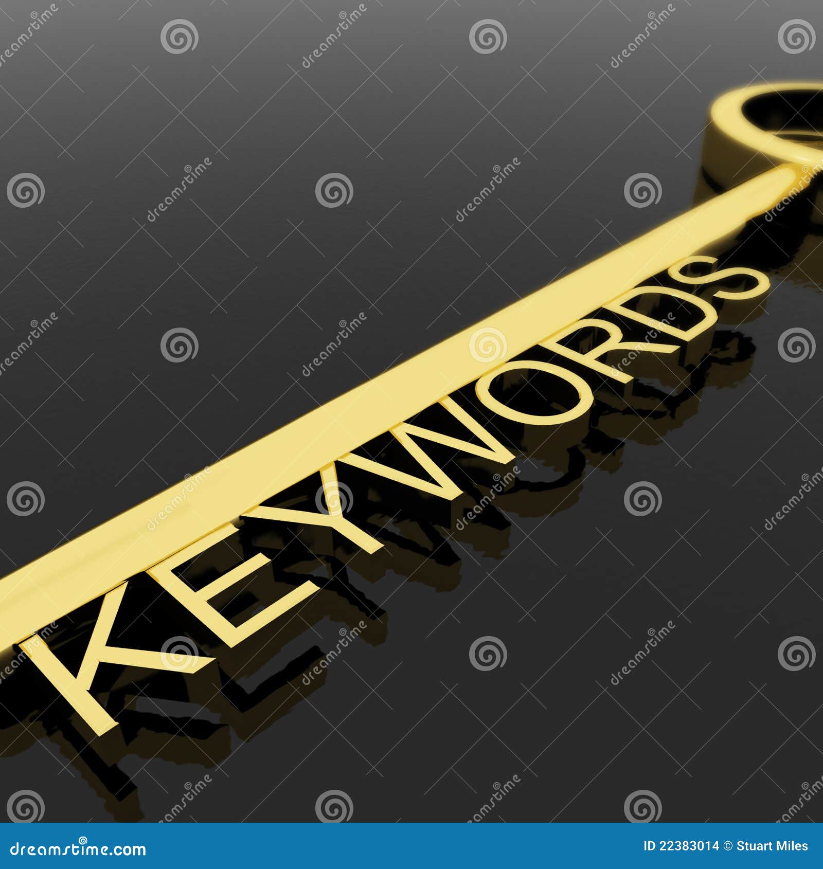 Key with Keywords Text As Symbol for SEO Stock Illustration ...