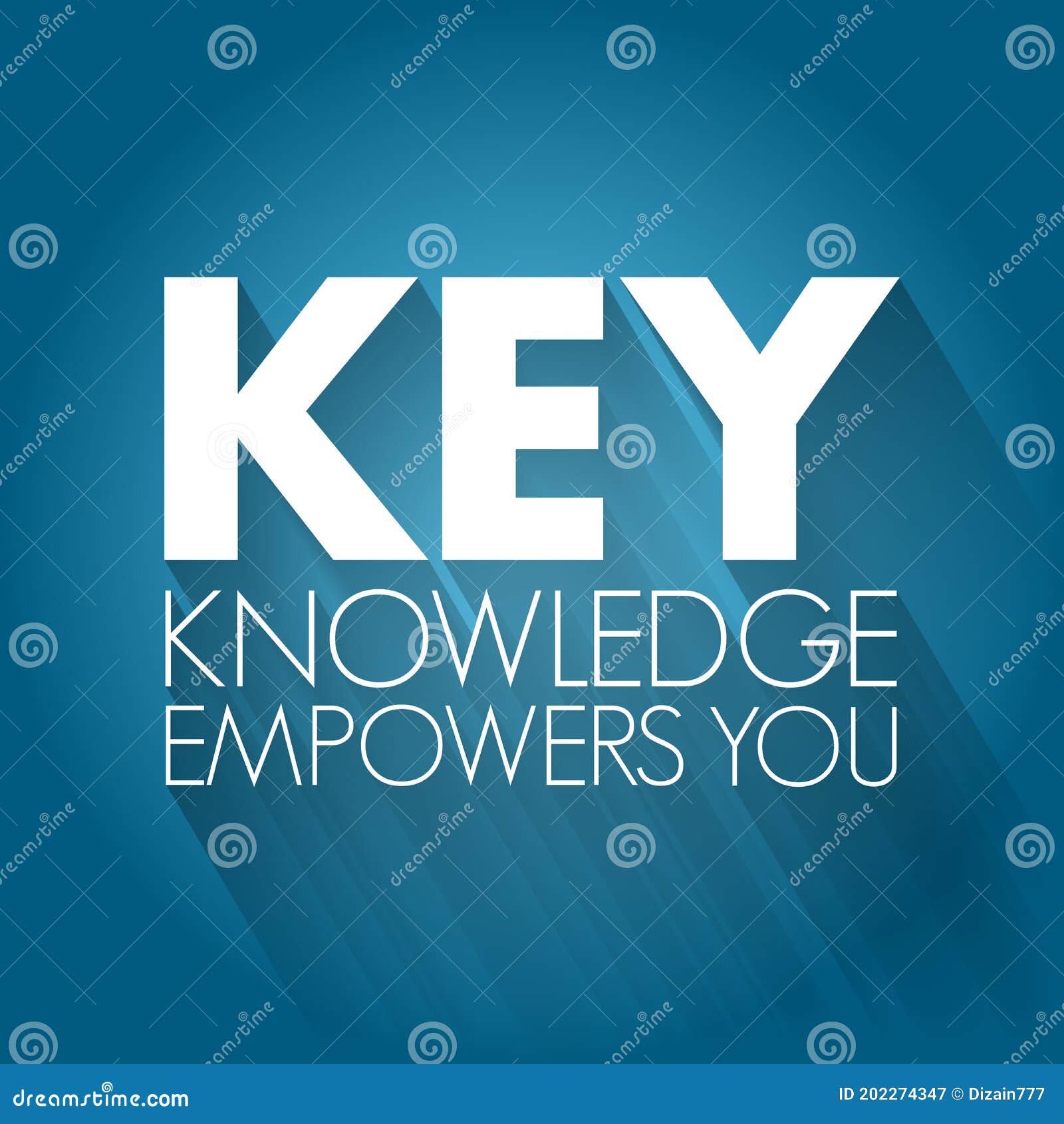 KEY - Knowledge Empowers You Acronym Stock Illustration - Illustration ...