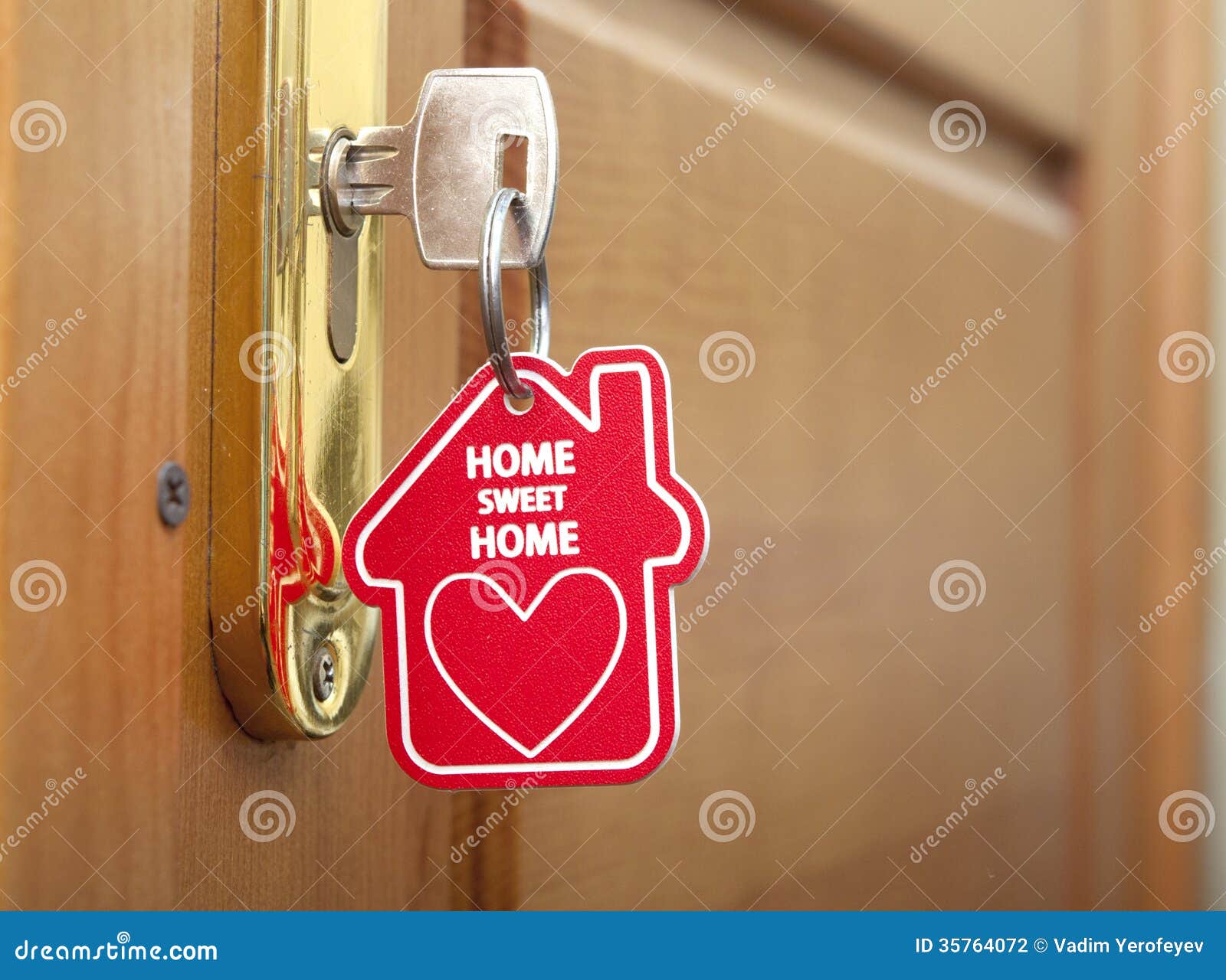 Key with label home stock photo. Image of creative, home - 35764072