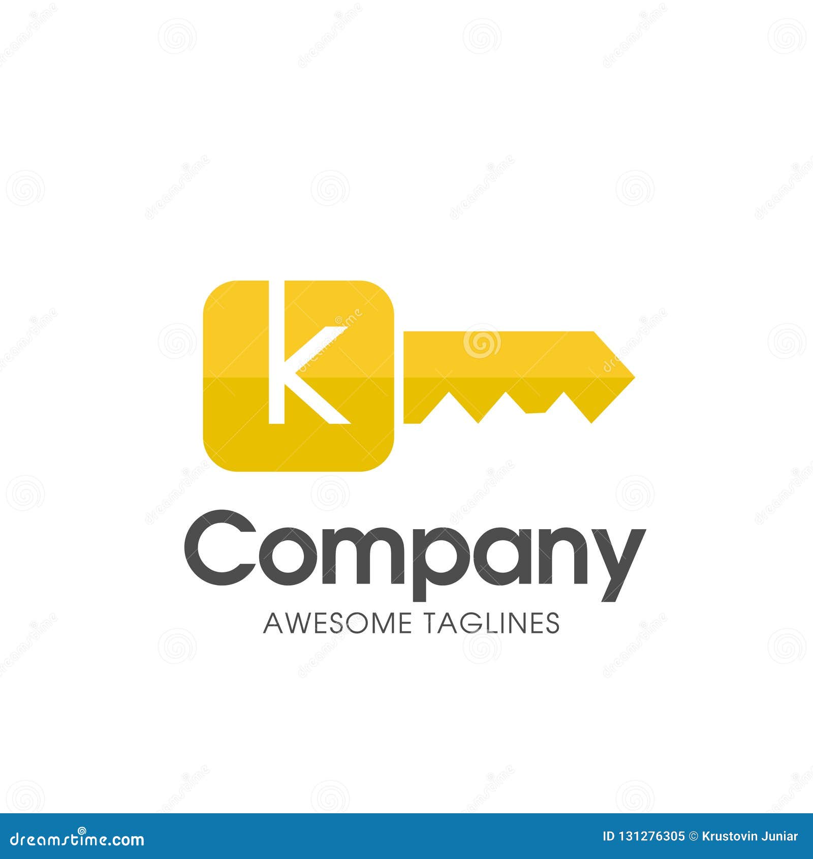 Key letter k logo vector stock vector. Illustration of object - 131276305