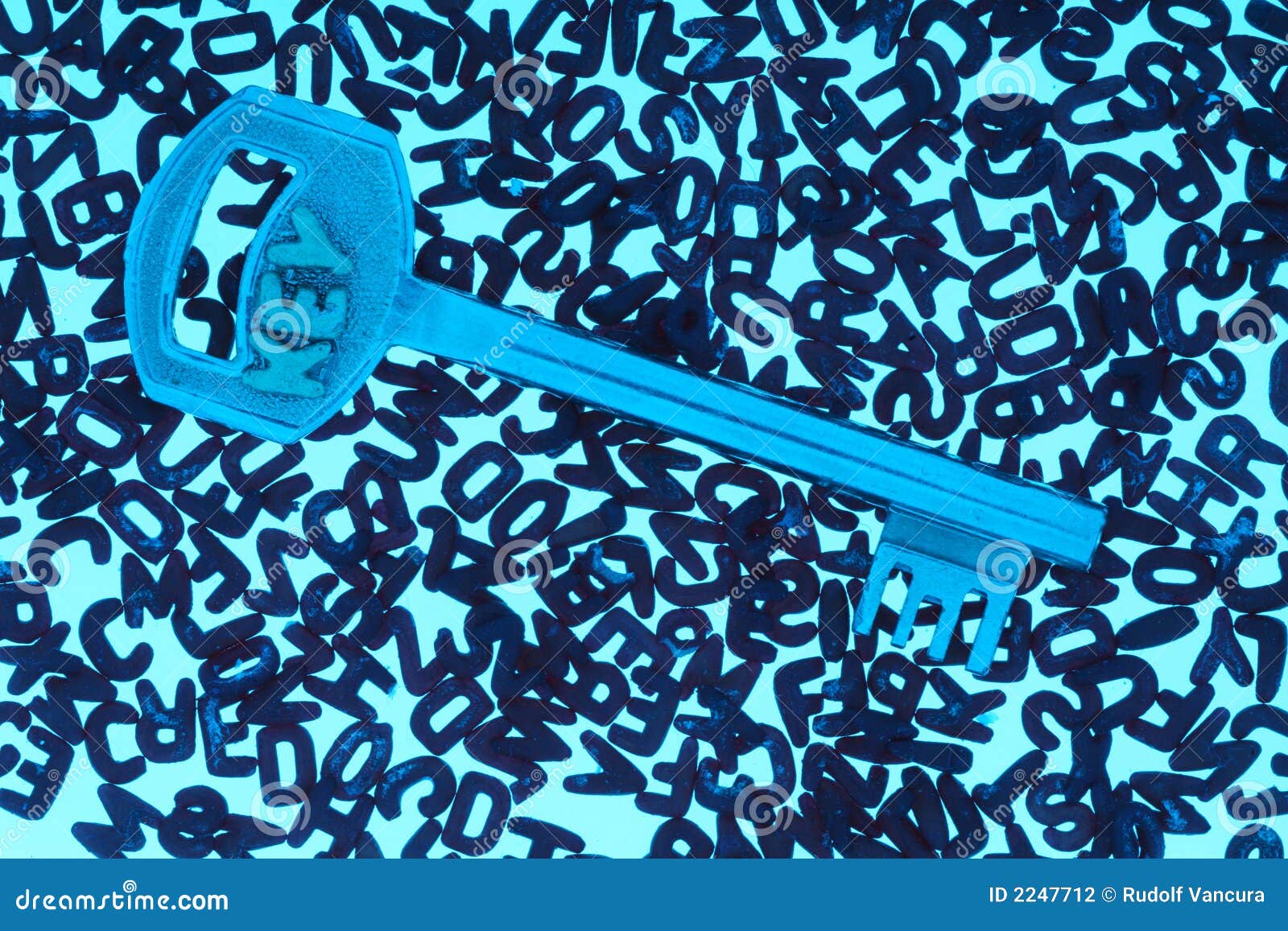 Key and letters stock photo. Image of scattered, blue - 2247712