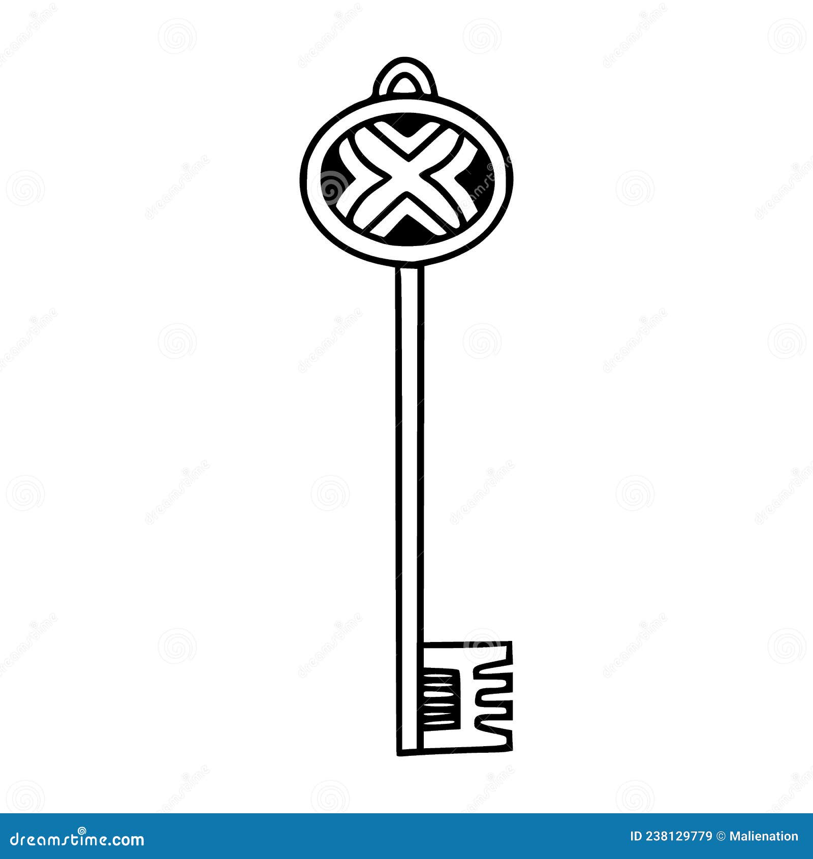 Key Line Art Isolated Vector Stock Vector - Illustration of object ...