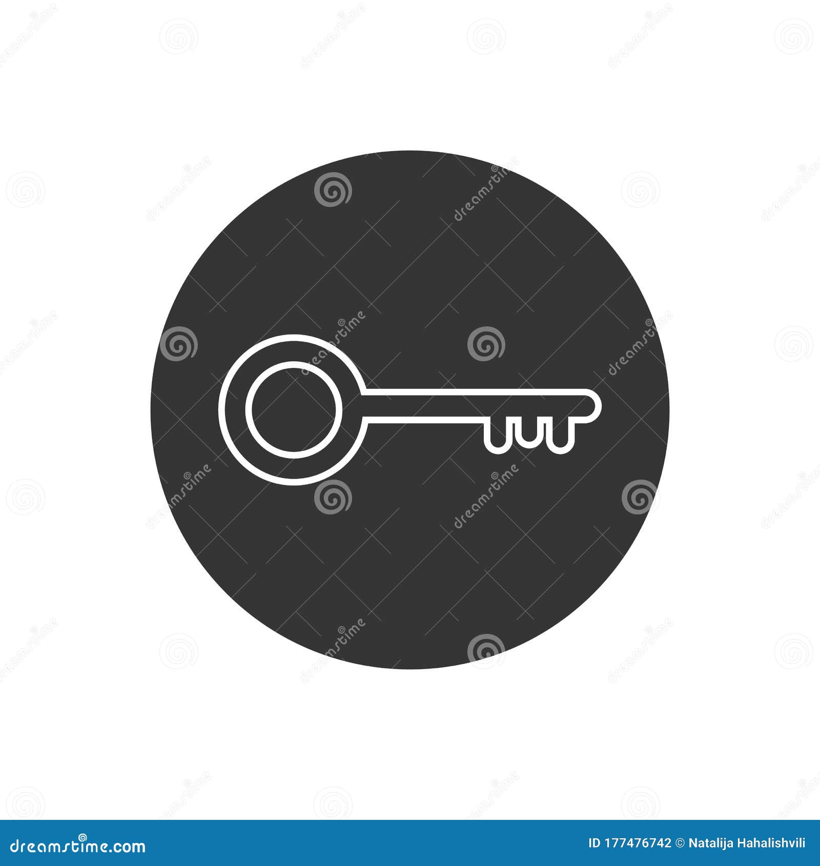 Key Line Icon Symbol Vector on White Background Stock Vector ...