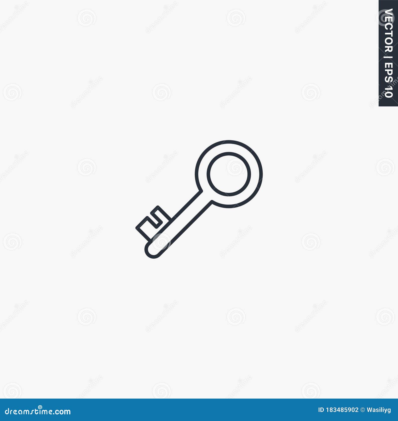 Key, Linear Style Sign for Mobile Concept and Web Design Stock Vector ...