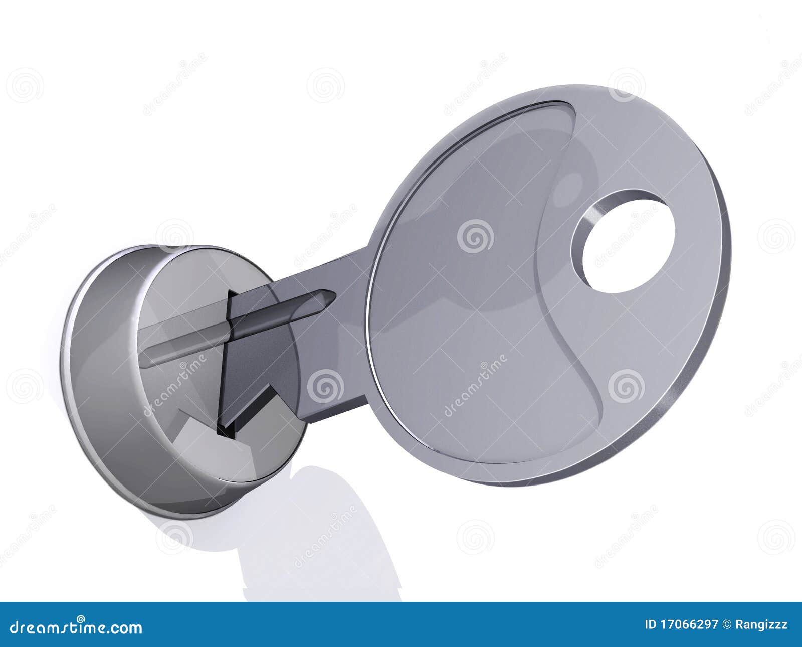 Key in the lock stock illustration. Illustration of defense - 17066297