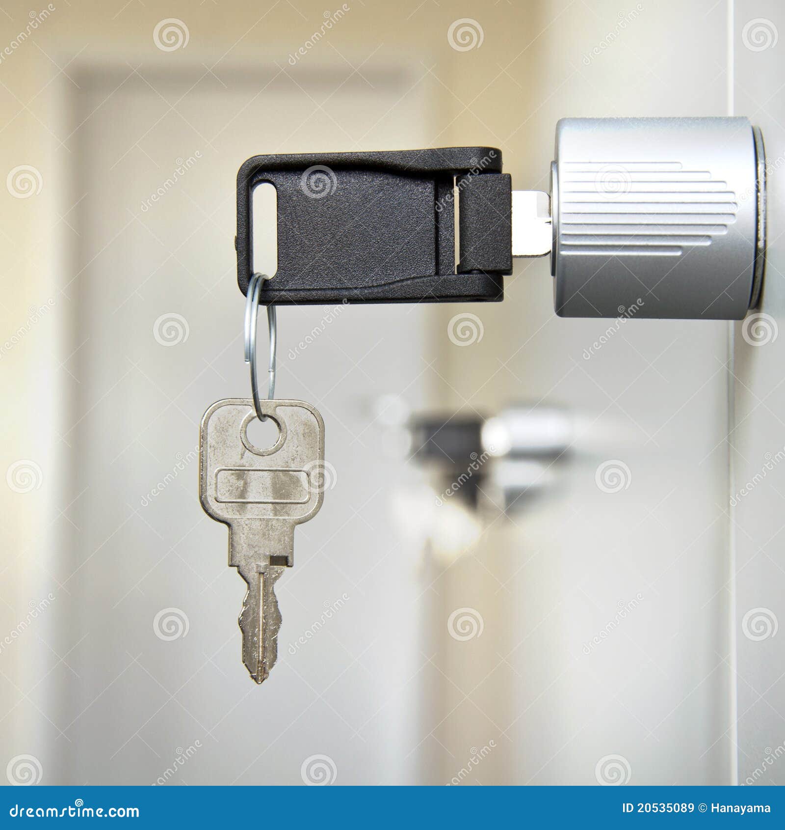 Key in lock stock image. Image of protection, closeup - 20535089