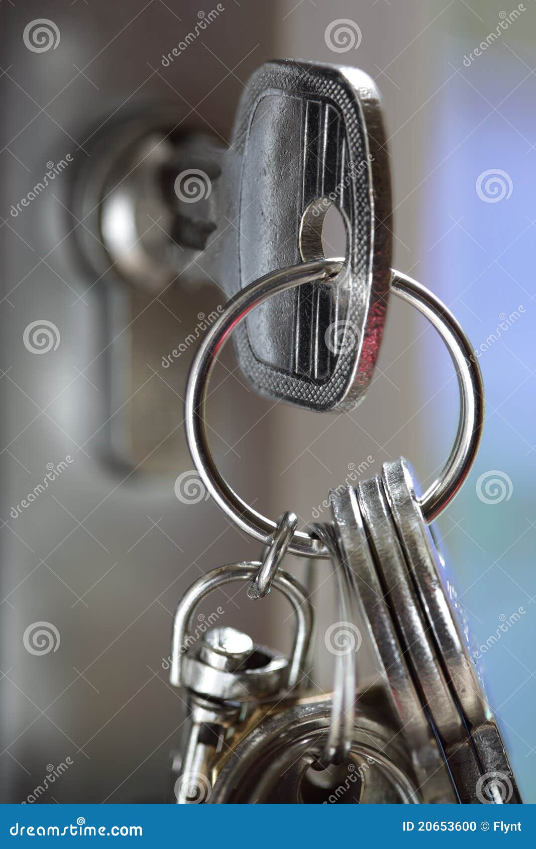 Key in a lock stock photo. Image of objects, house, locking - 20653600