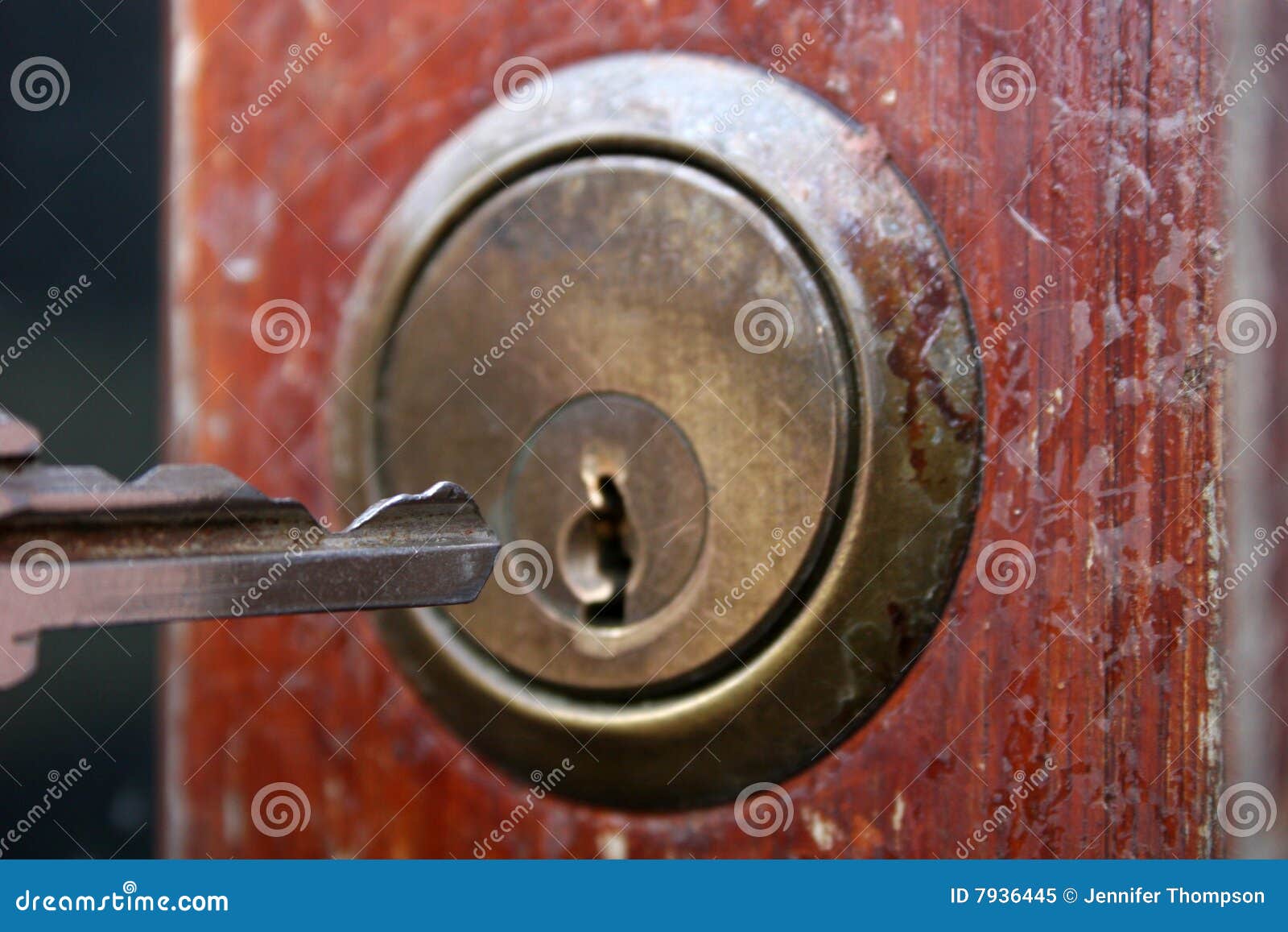 Key in lock stock image. Image of wood, security, room - 7936445