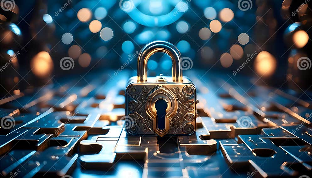 Key Lock on Abstract Background, Riddle Stock Photo - Image of ...