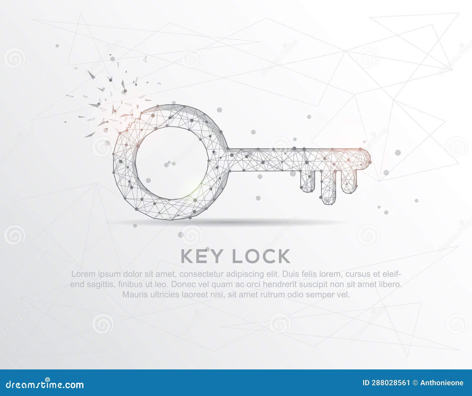 Key Lock Abstract Mash Line and Composition Digitally Drawn in the Form ...