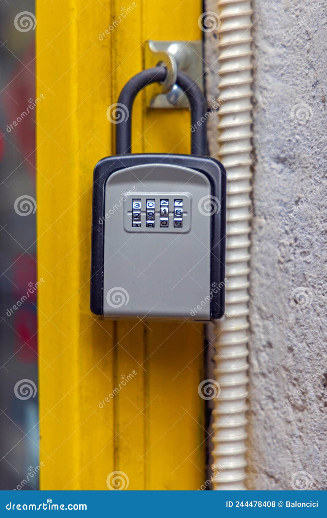 Key Lock Box Combination stock photo. Image of door - 244478408