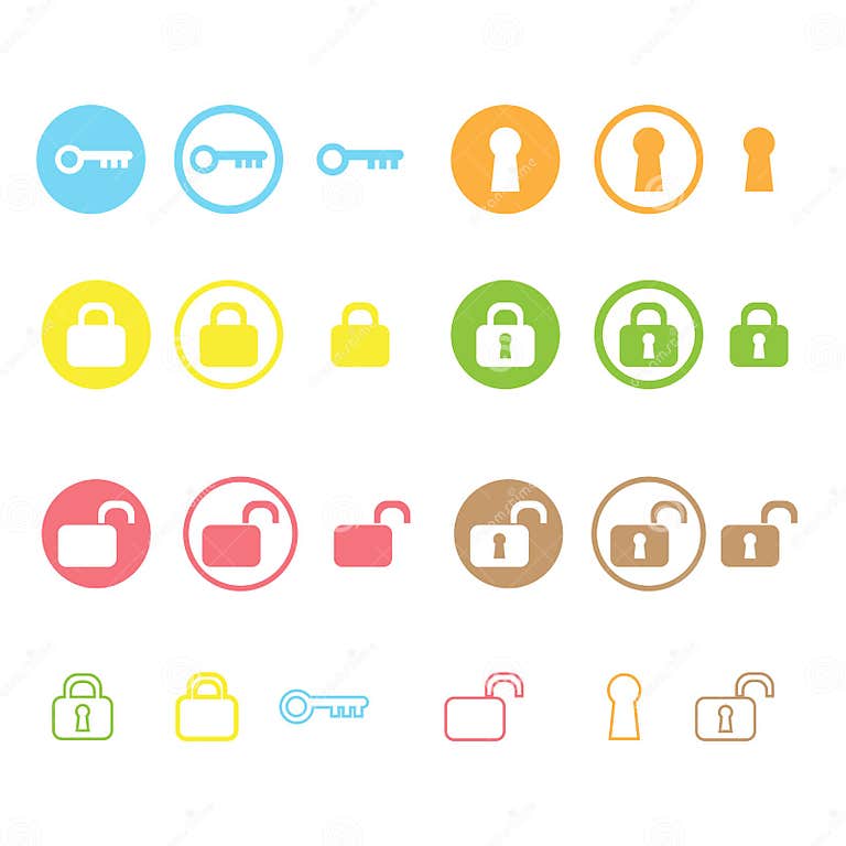 The Key Lock design stock vector. Illustration of open - 96721552