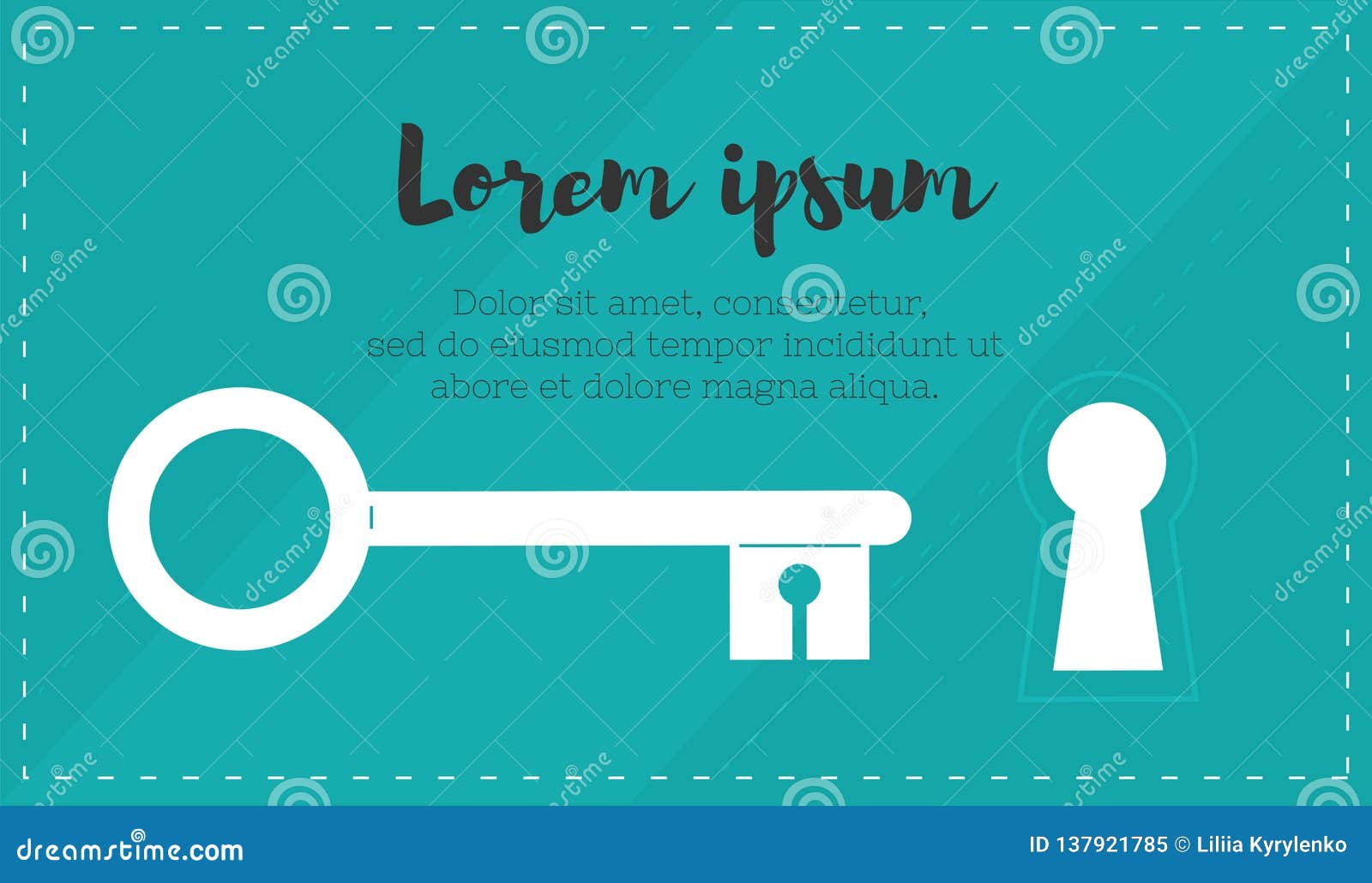 Key and Lock Design Template. Banner Mortgage Stock Illustration ...