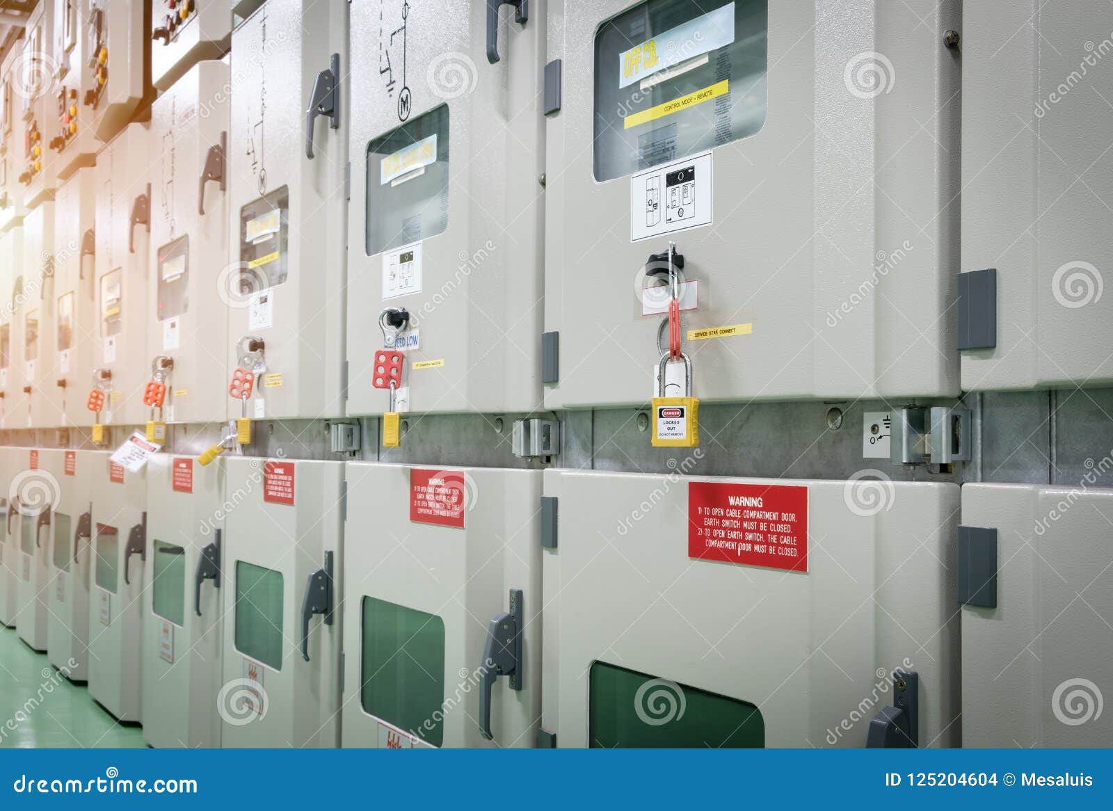 Key Lock Electrical Switch Gear for Isolate System Stock Photo - Image ...