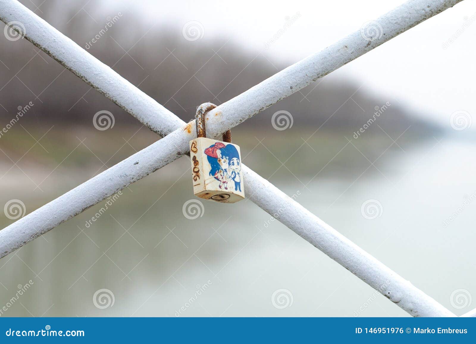 Key Lock on a Fence of the Bridge Editorial Photo - Image of rusty ...