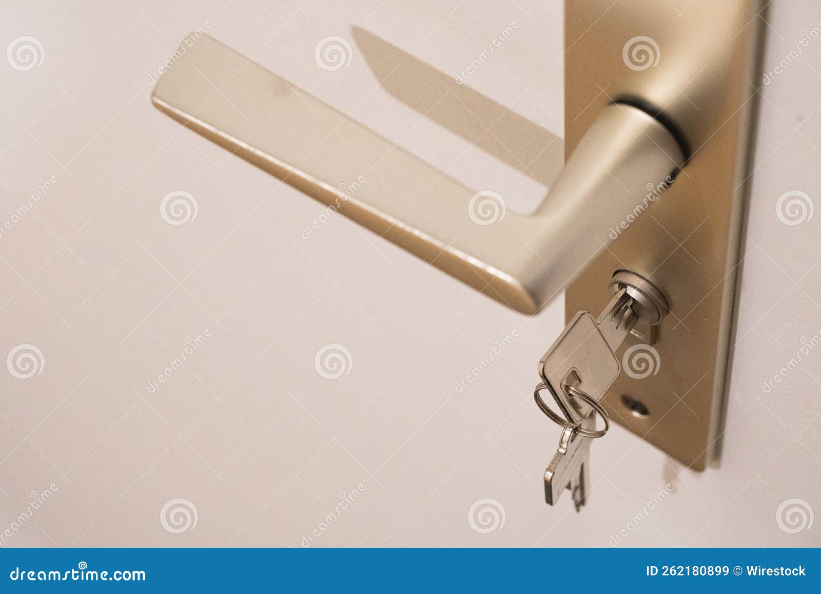 Key in the Lock of Front Door Stock Image - Image of locking, services ...