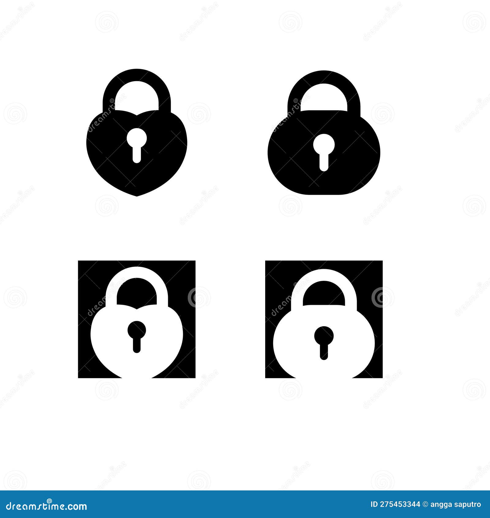 Key and Lock Icon Padlock Logo and Symbol Vector Design Stock Vector ...