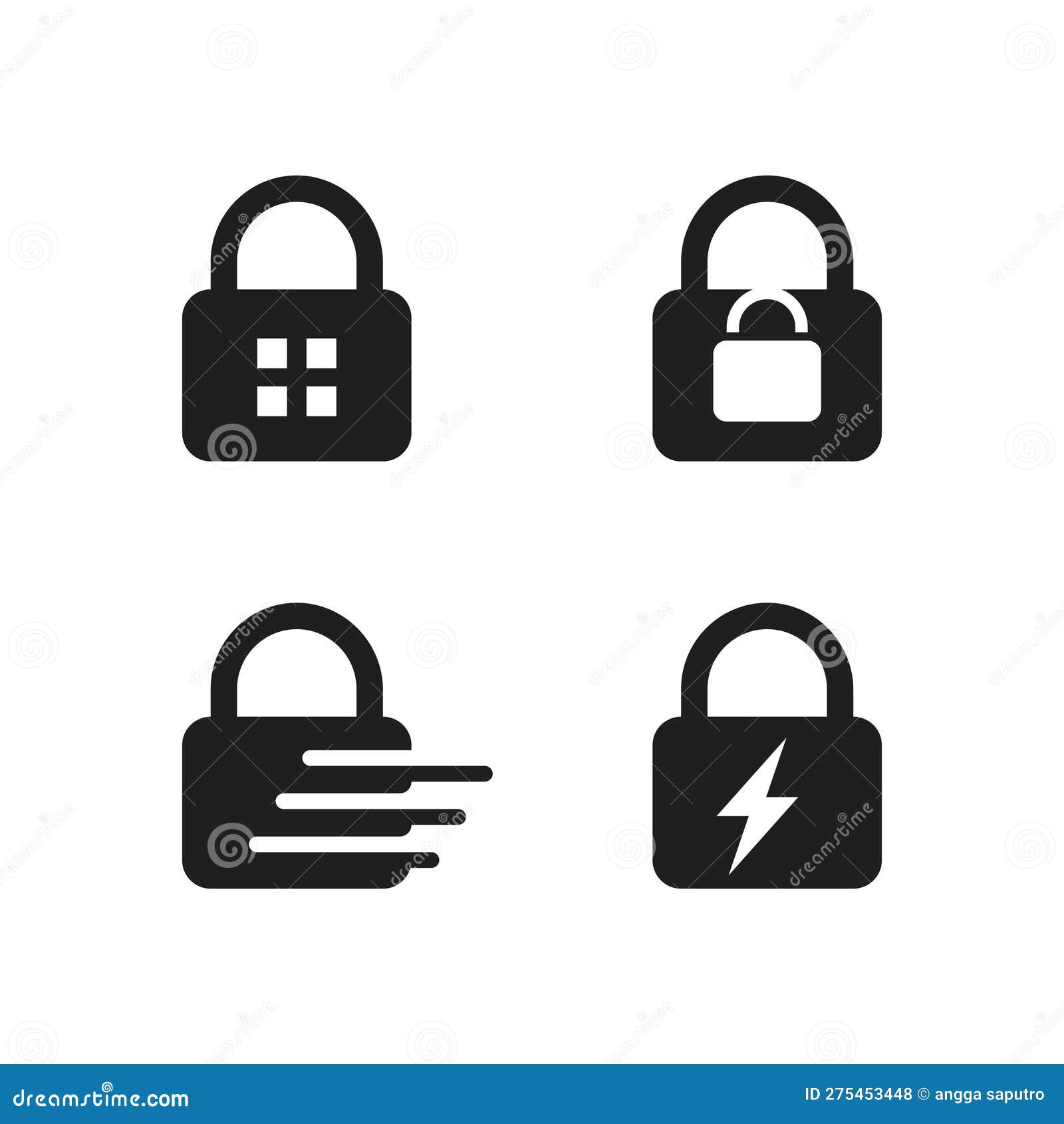 Key and Lock Icon Padlock Logo and Symbol Vector Design Stock Vector ...