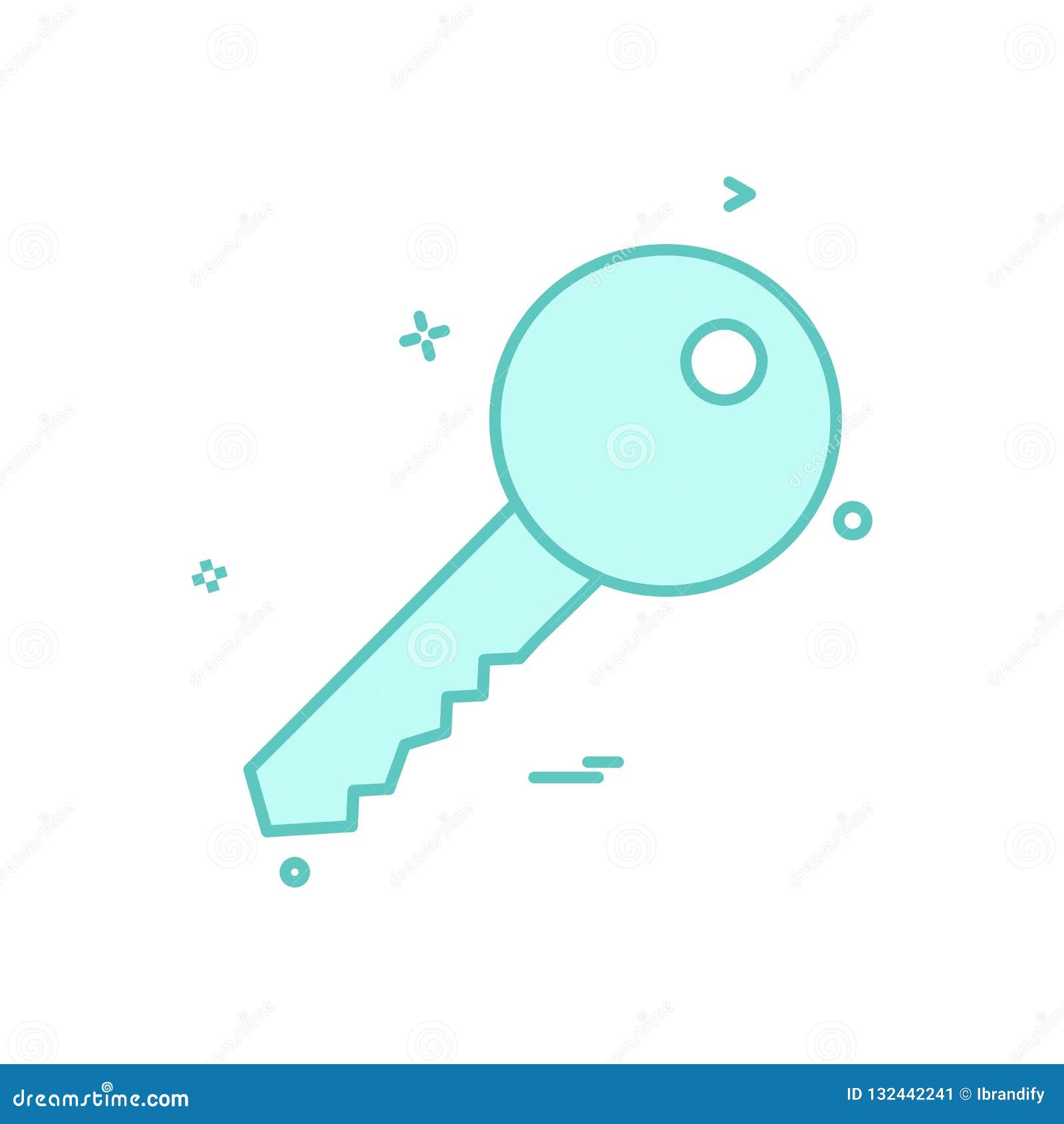Key Lock Icon Vector Design Stock Vector - Illustration of flat, blue ...