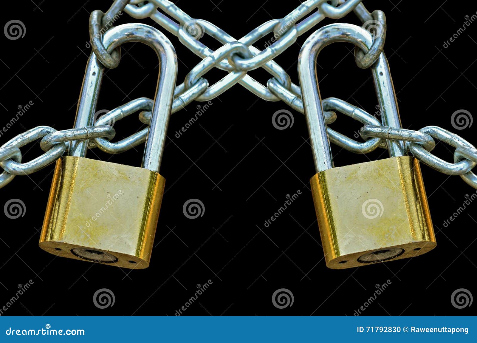 Key lock locked with chain stock photo. Image of isolation - 71792830