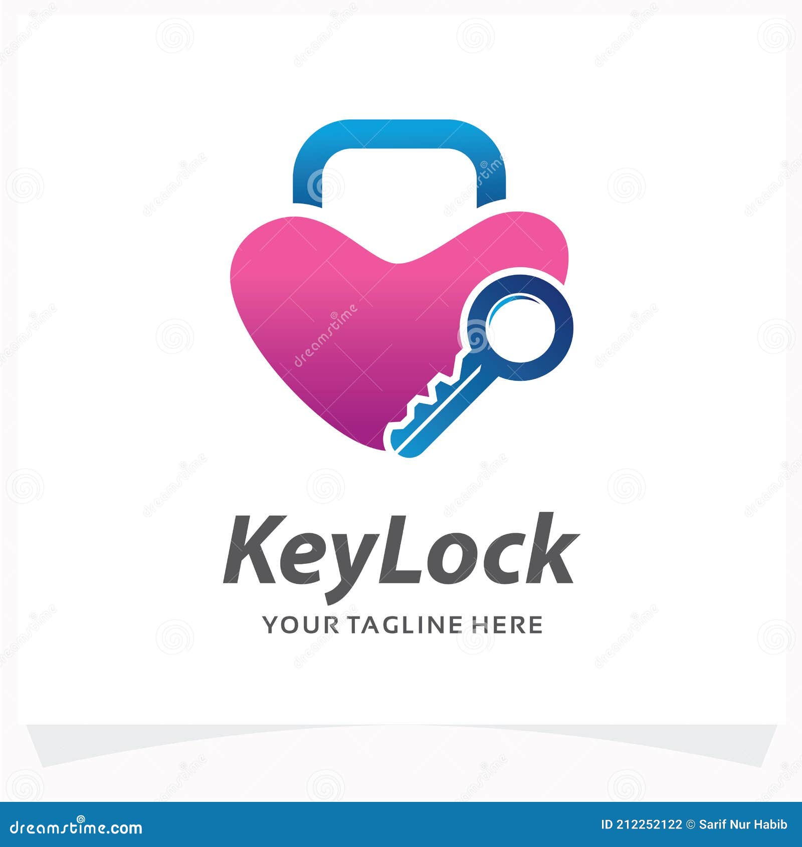 Key Lock Logo Design Template Stock Vector - Illustration of label ...
