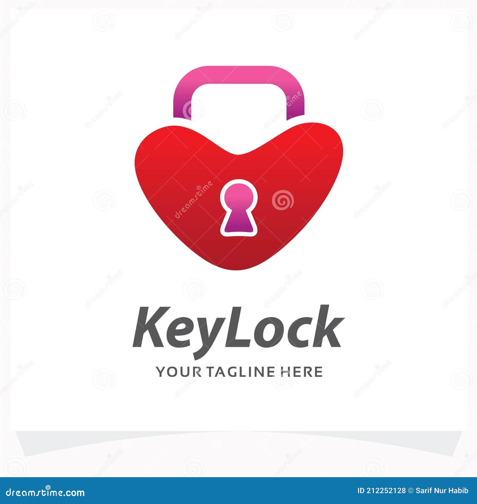 Key Lock Logo Design Template Stock Vector - Illustration of protect ...