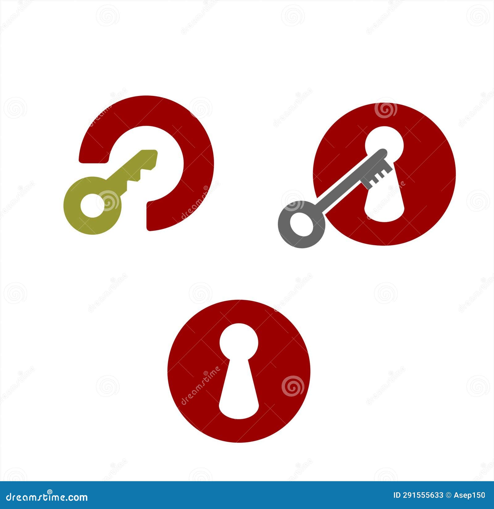 Key lock logo and icon stock vector. Illustration of privacy - 291555633