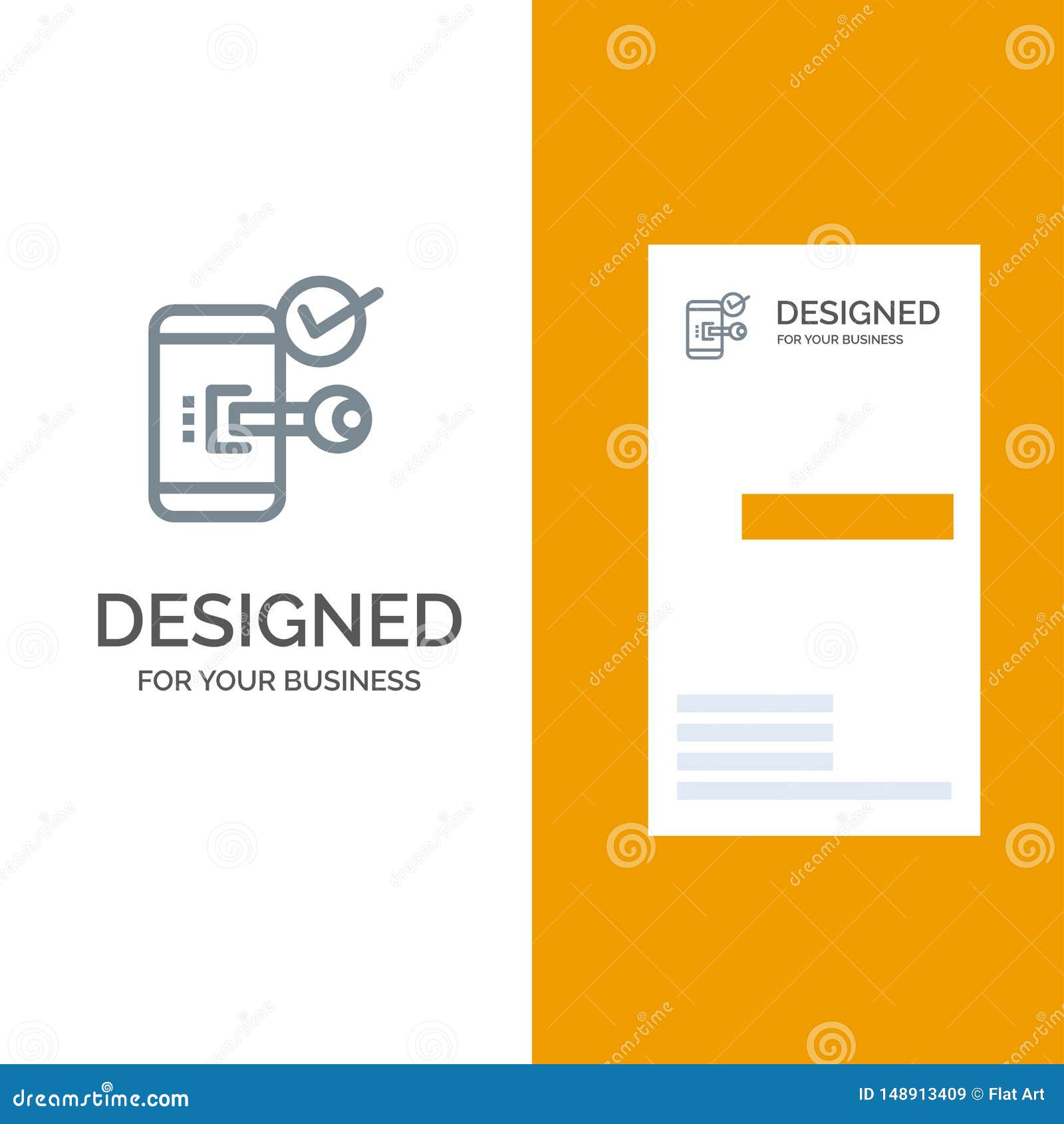 Key, Lock, Mobile, Open, Phone, Security Grey Logo Design and Business ...