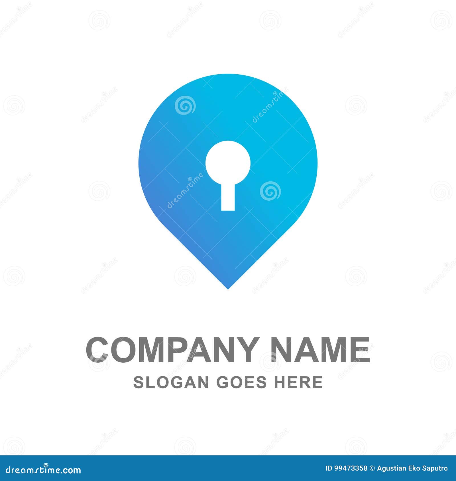 Key Lock Navigation Map Logo Vector Design Stock Vector - Illustration ...