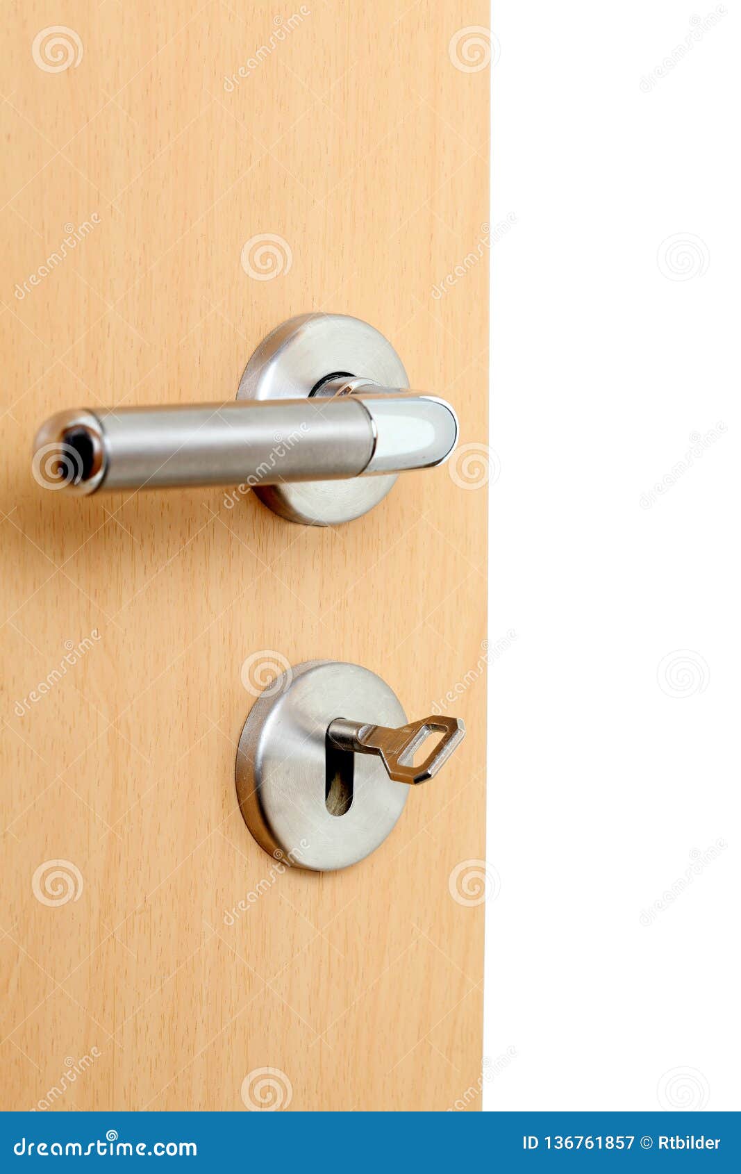 Key and Lock of an Open Door Stock Image - Image of home, closeup ...