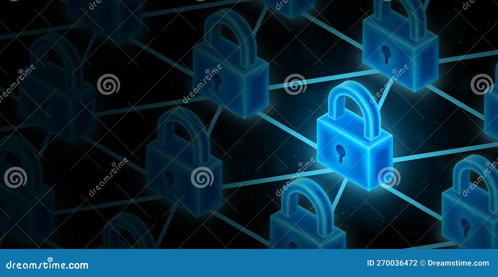 The Key Lock Prevents Hacking of the Internet Database System Stock ...