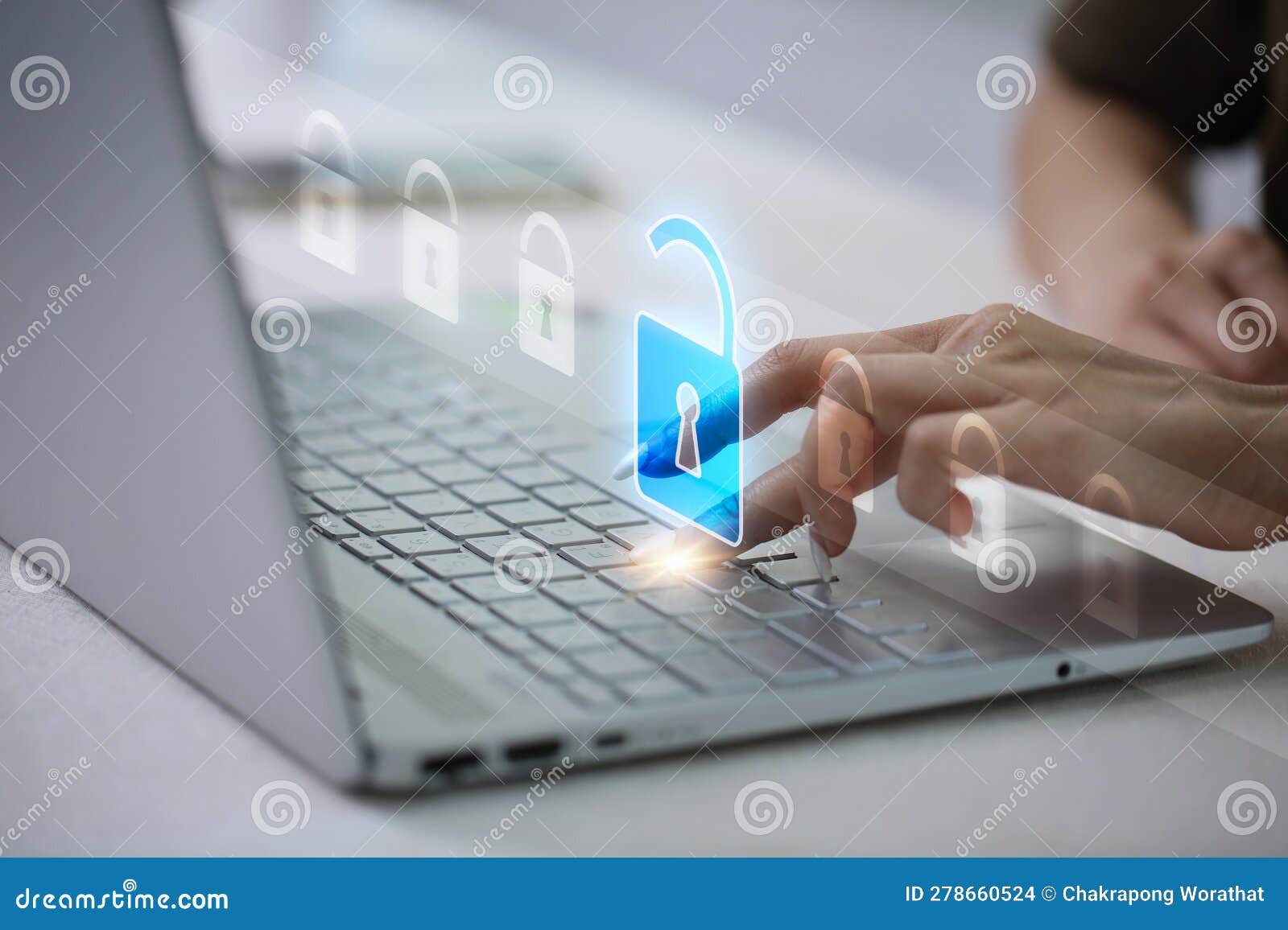 Key Lock Security System Abstract Technology World Digital Link Cyber ...