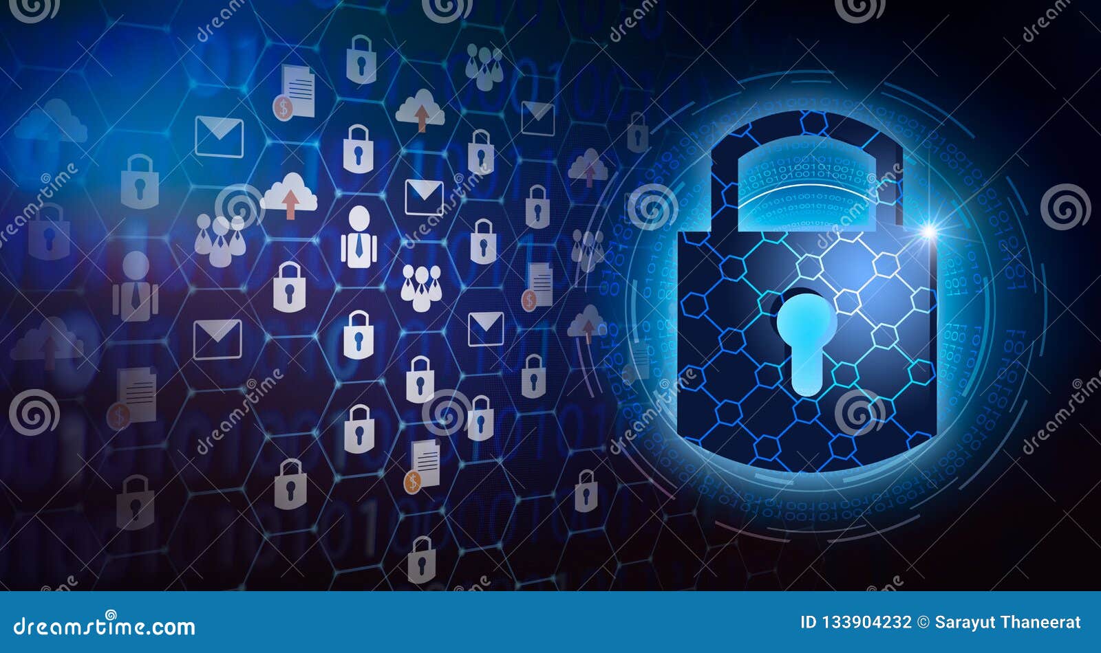 Key Lock Security System Abstract Technology World Digital Link Cyber ...