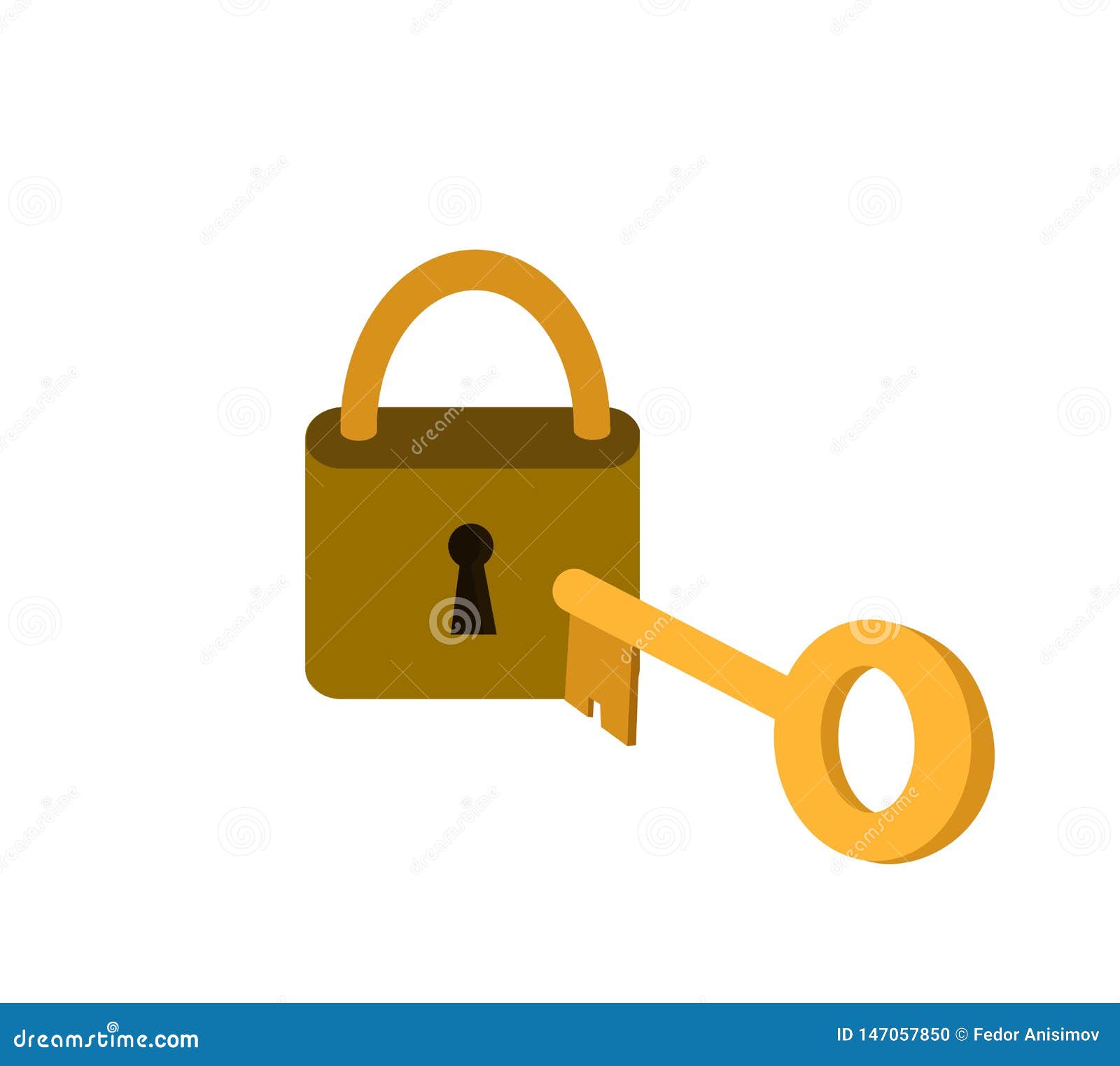 Key and Lock. Success, Solution, Opportunity and Safety Concept Stock ...