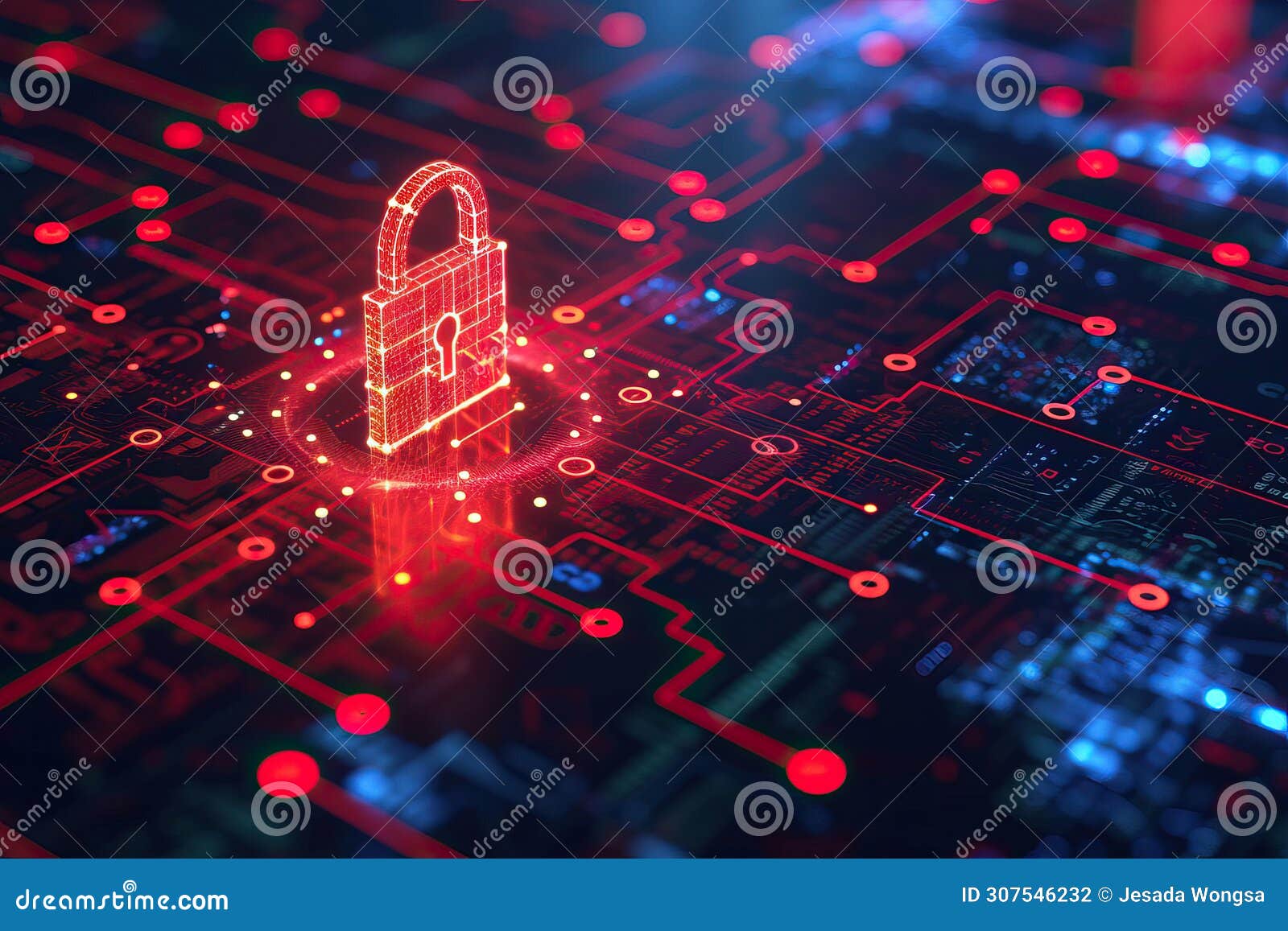 Key Lock Symbol Cyber Security Concept. Protect Your Data and Business ...