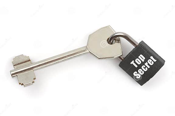 Key and lock Top Secret stock image. Image of door, close - 6271631