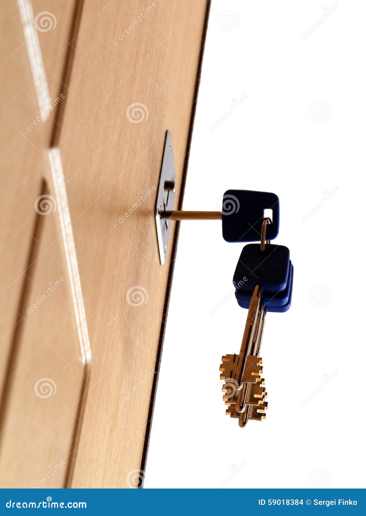 Key in the lock stock photo. Image of domestic, effortless - 59018384