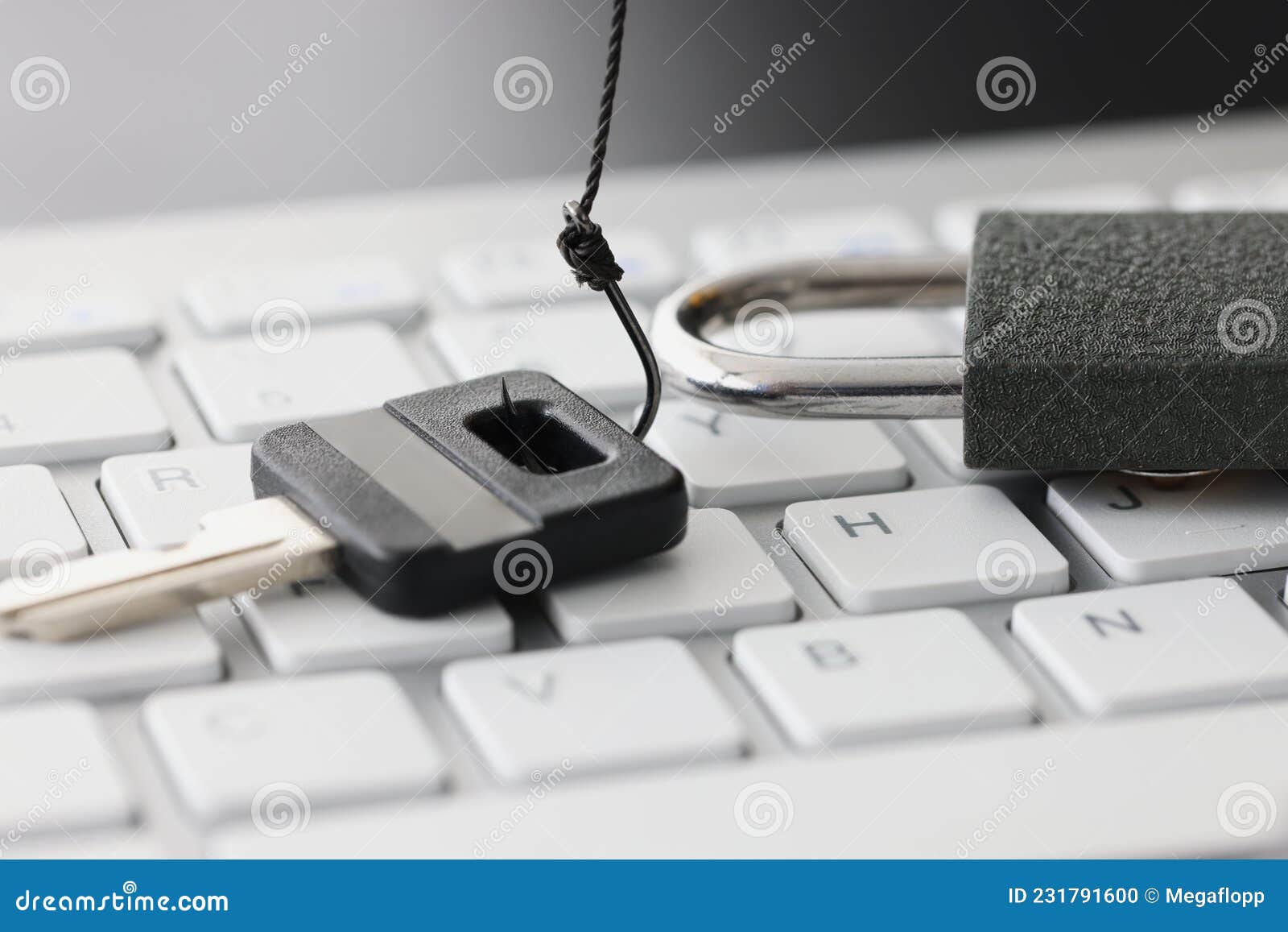 Key and Lock on White Computer Keyboard Closeup Stock Photo - Image of ...