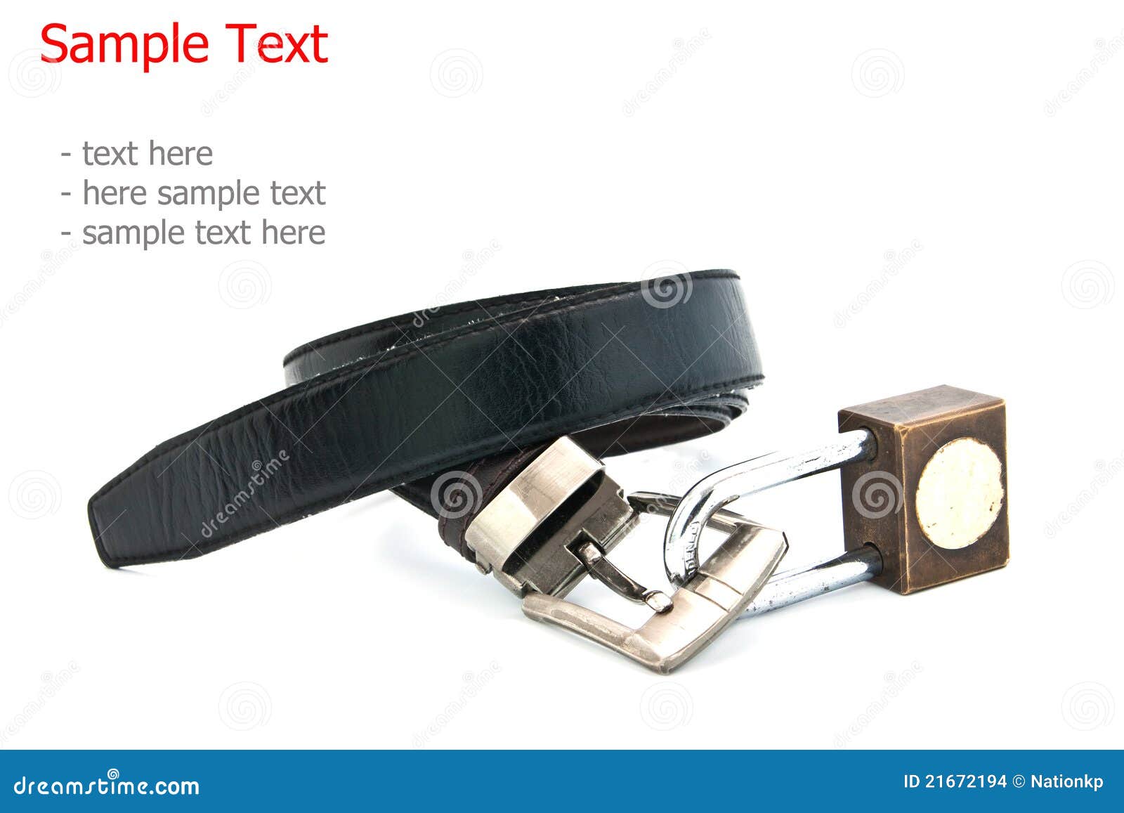 A key locked a belt stock photo. Image of circle, elegant - 21672194