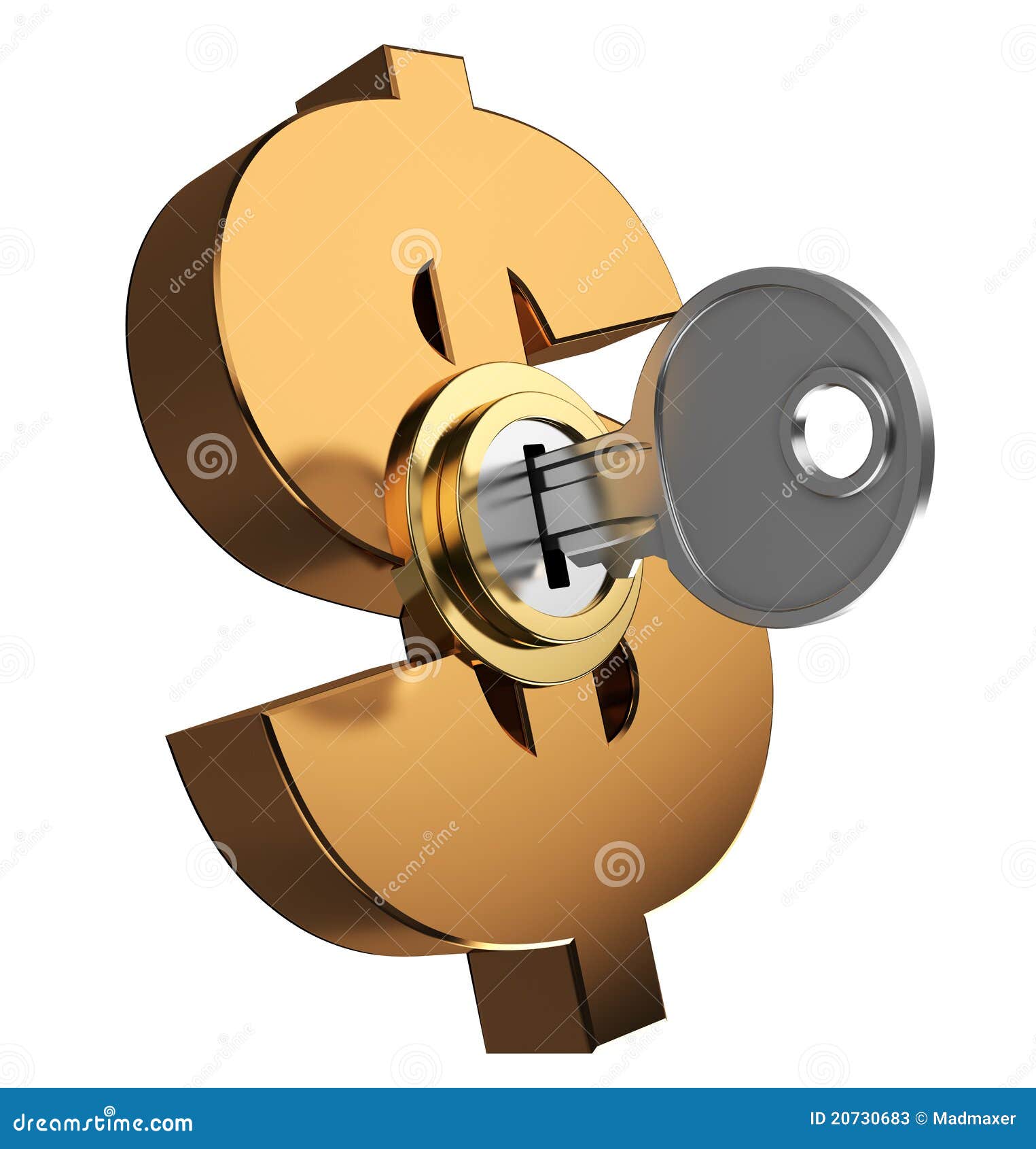 Locked Dollar Line Icon. Lock With Dollar Sign Vector Illustration ...