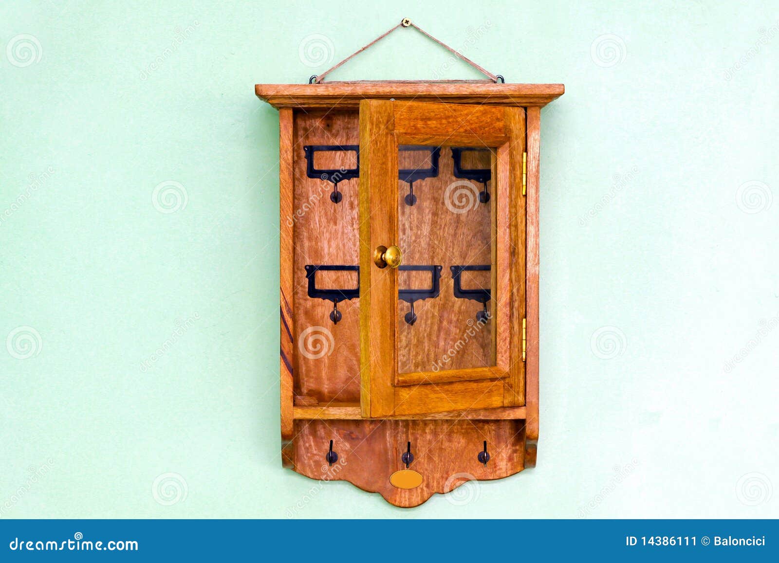 Key locker stock image. Image of wooden, hooks, wood - 14386111
