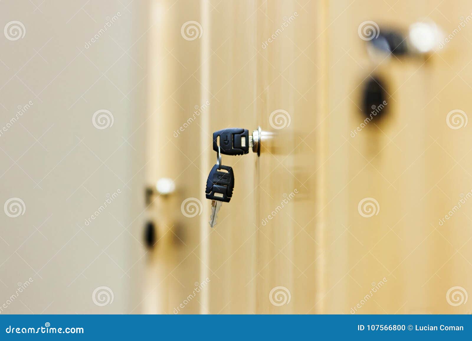 Key locker close-up stock photo. Image of business, security - 107566800