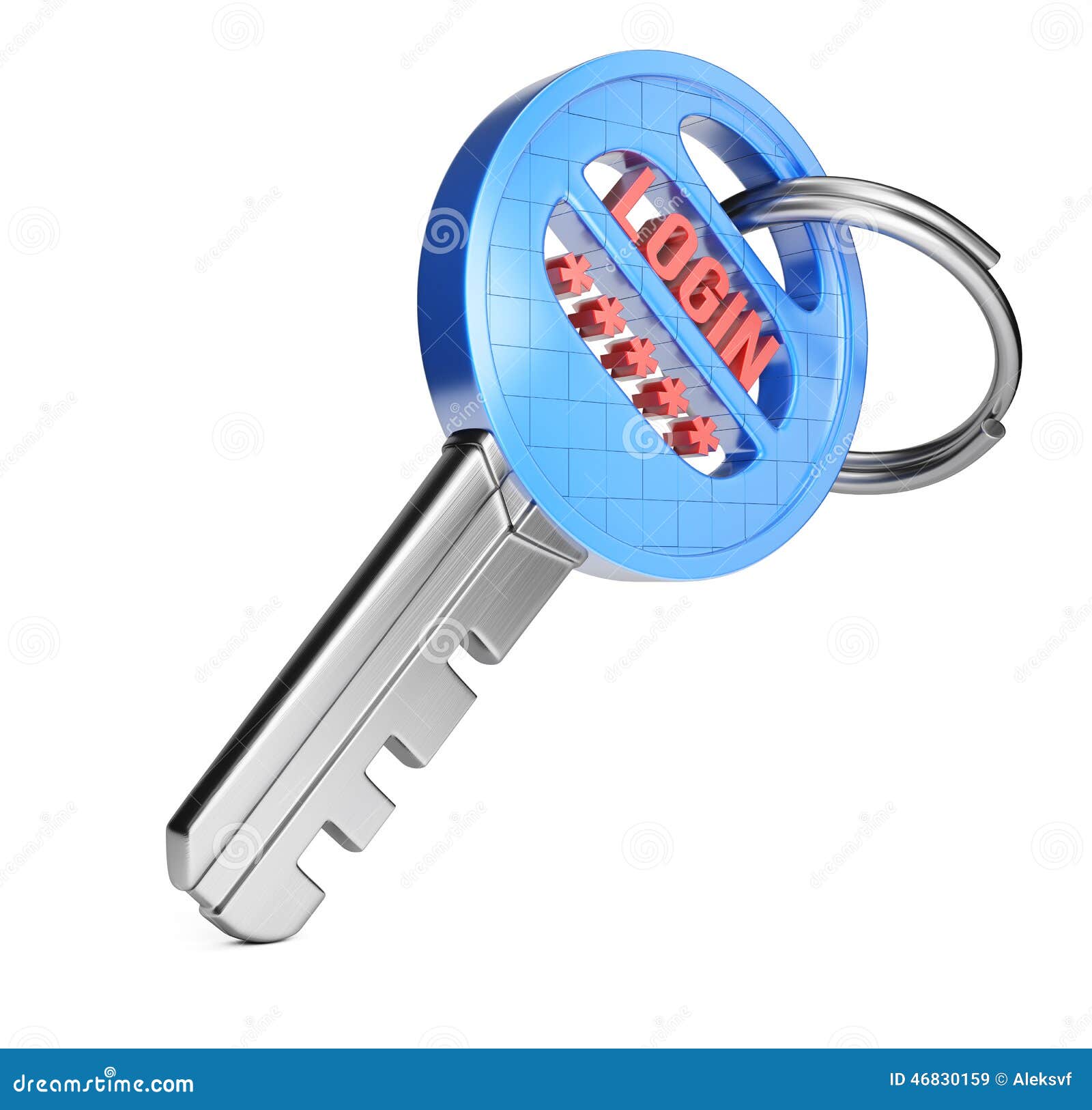 Key with Login and Password Stock Illustration - Illustration of ...